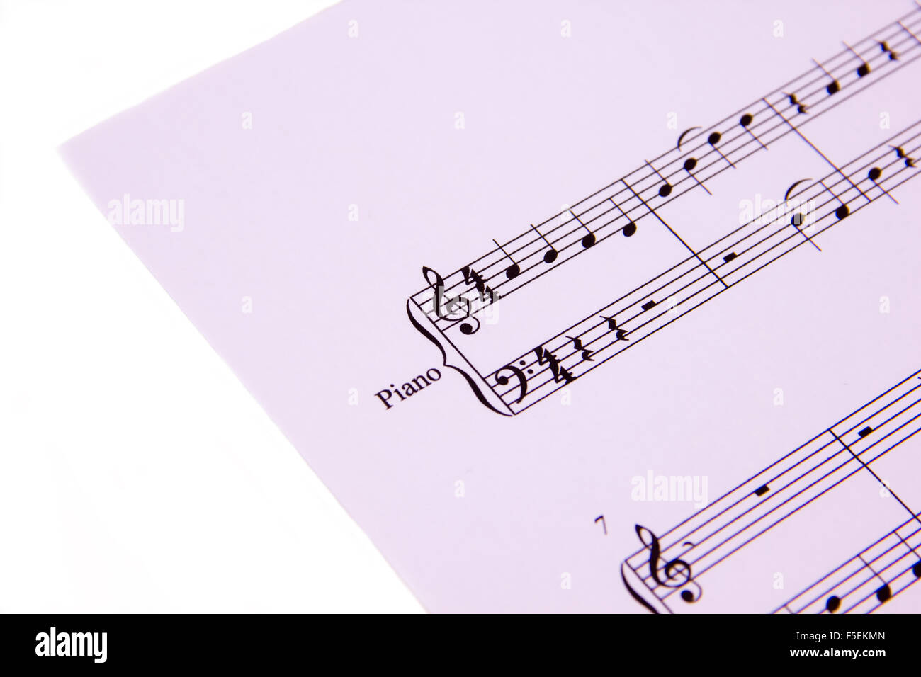 Musical score sheet music Banque de photographies et d’images à haute ...