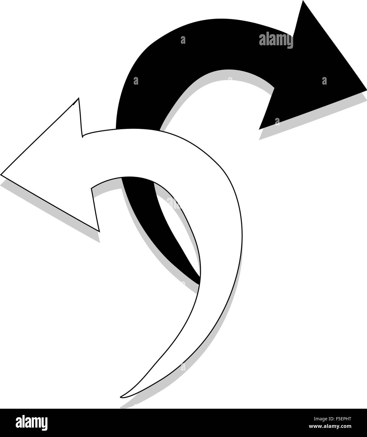 Vector illustration de flèche courbe d'icônes Photo Stock - Alamy