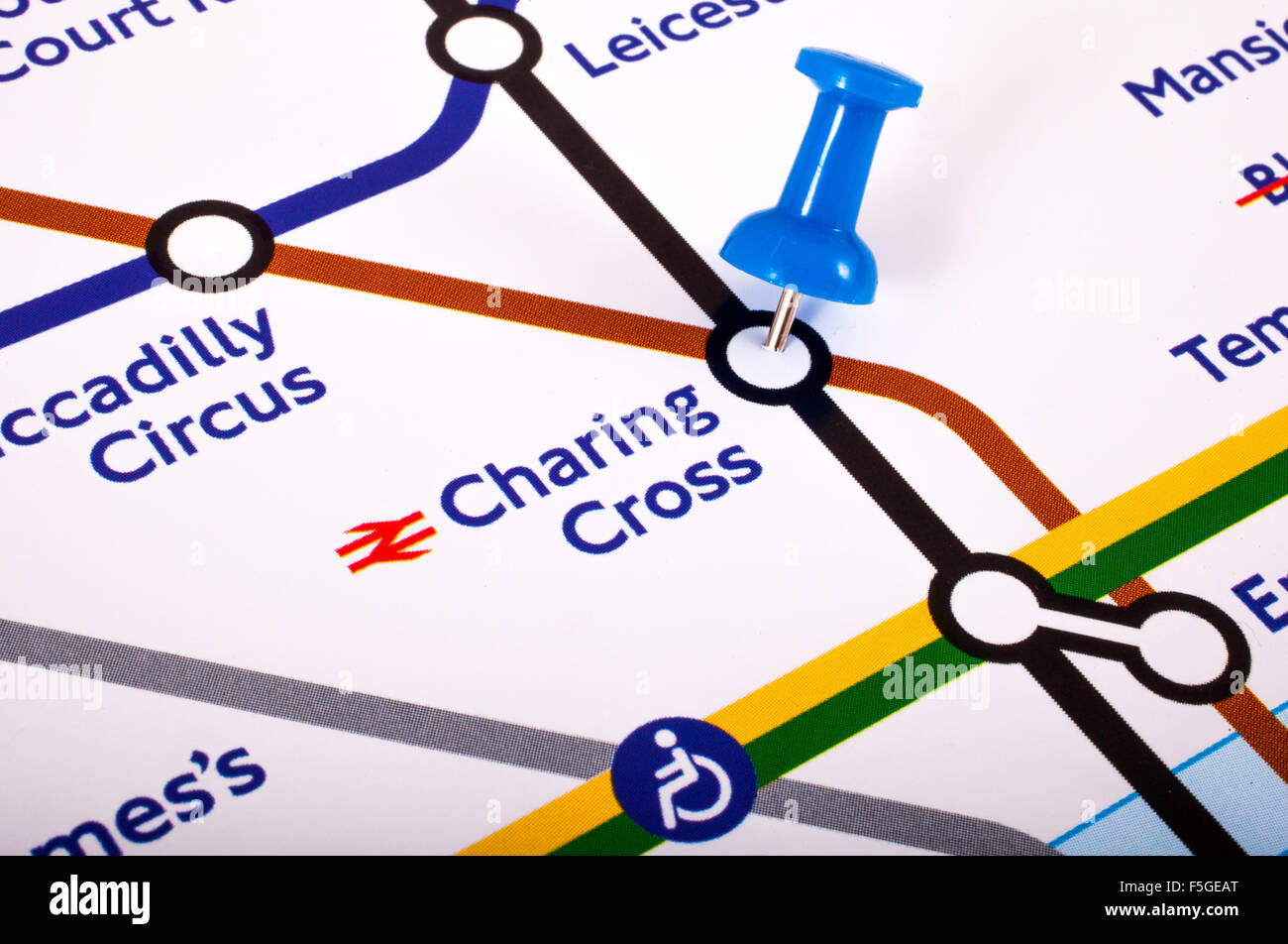 Mappa di charing cross Banque de photographies et d’images à haute ...