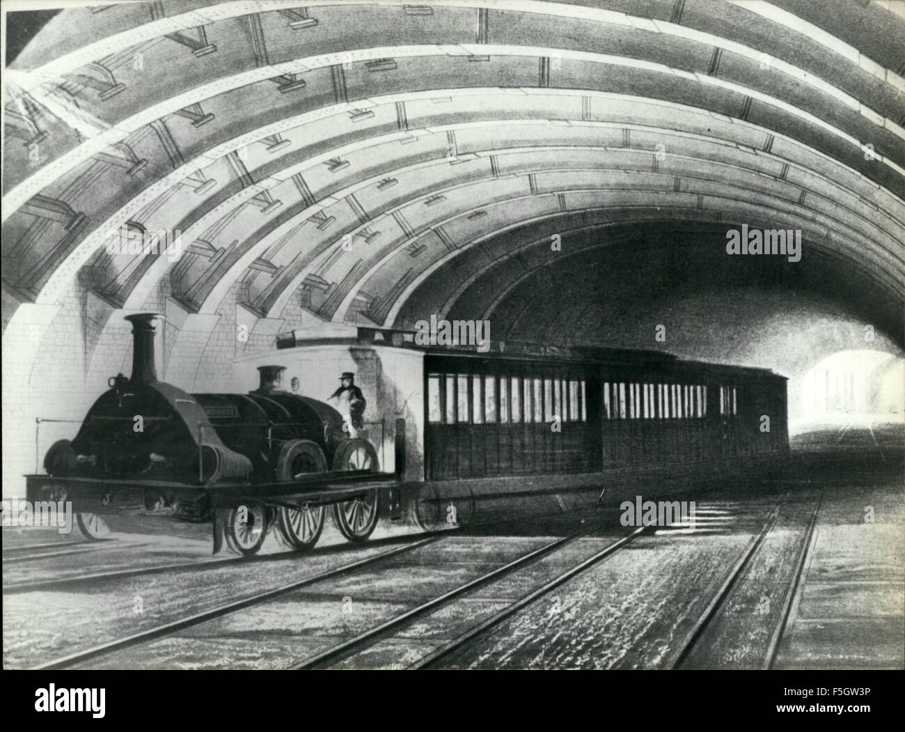 1863 - Photo montre l'un des premiers métros. Métro de Londres ...