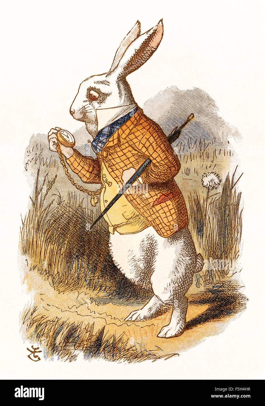 Alice au pays des merveilles courir le lapin Banque de photographies et ...