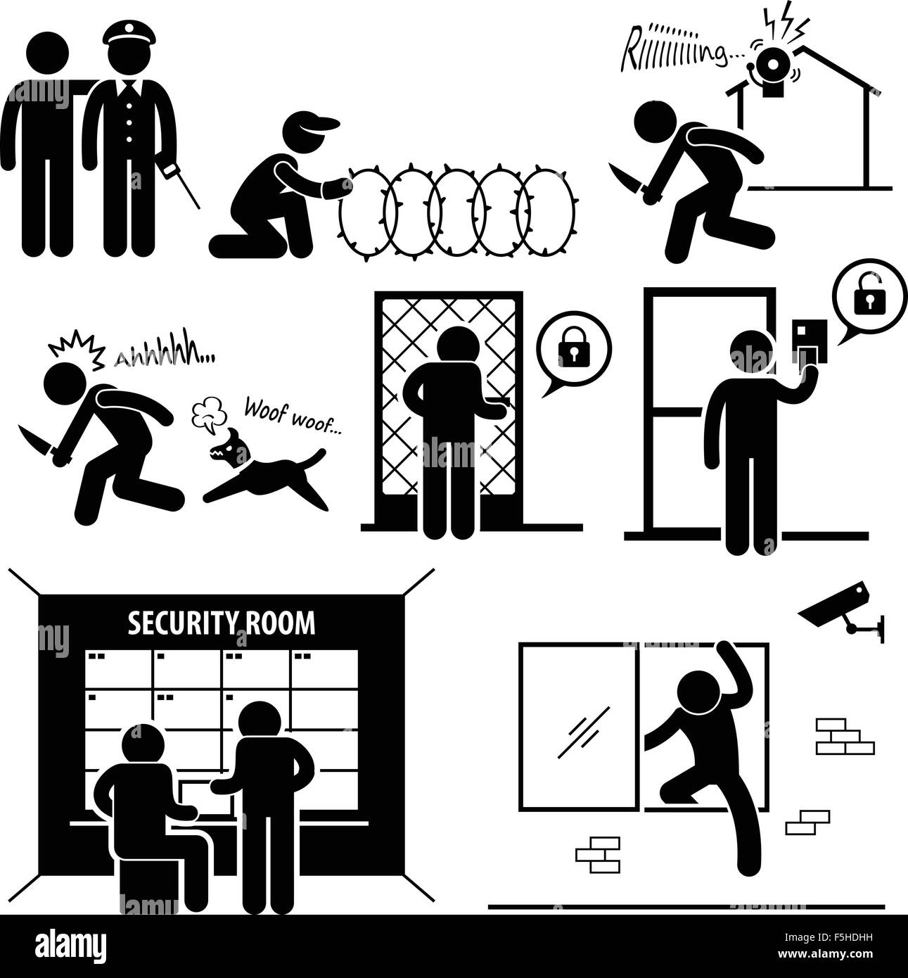 Security stick figure pictogram icon Banque de photographies et d ...