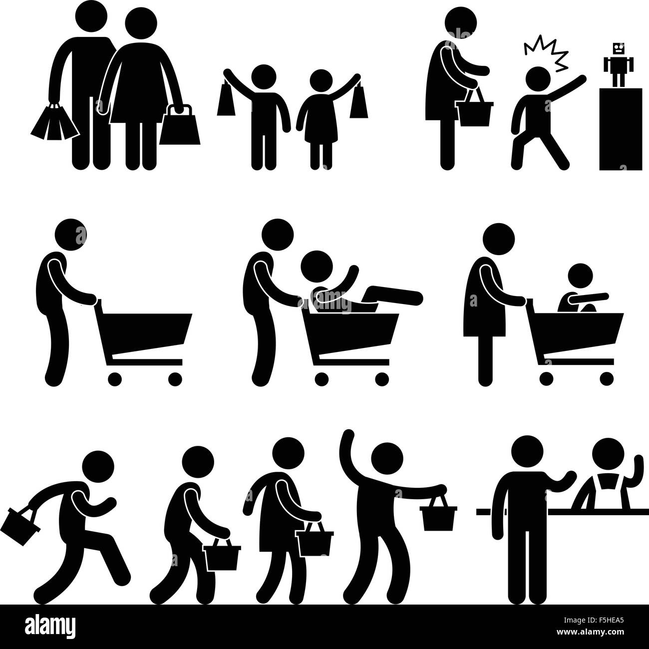 La promotion des ventes Client Shopping famille Symbole Icône ...