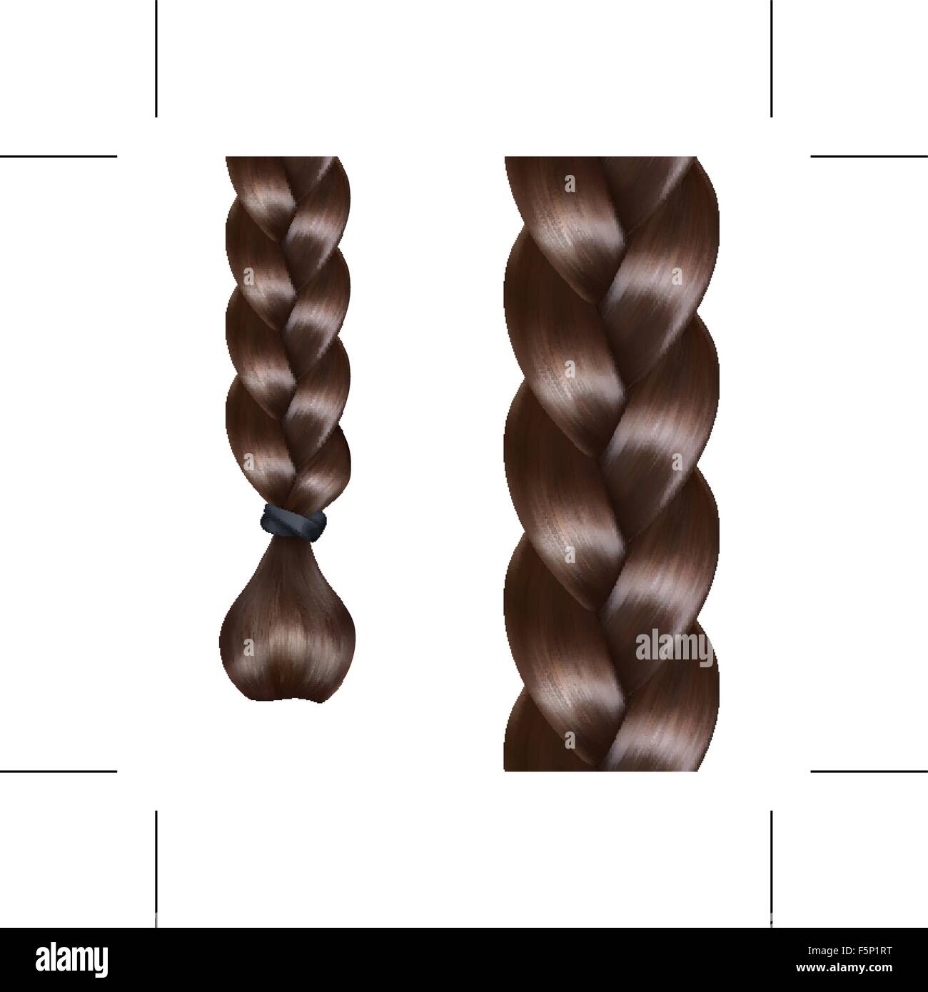 Tresse française Banque d'images vectorielles - Alamy