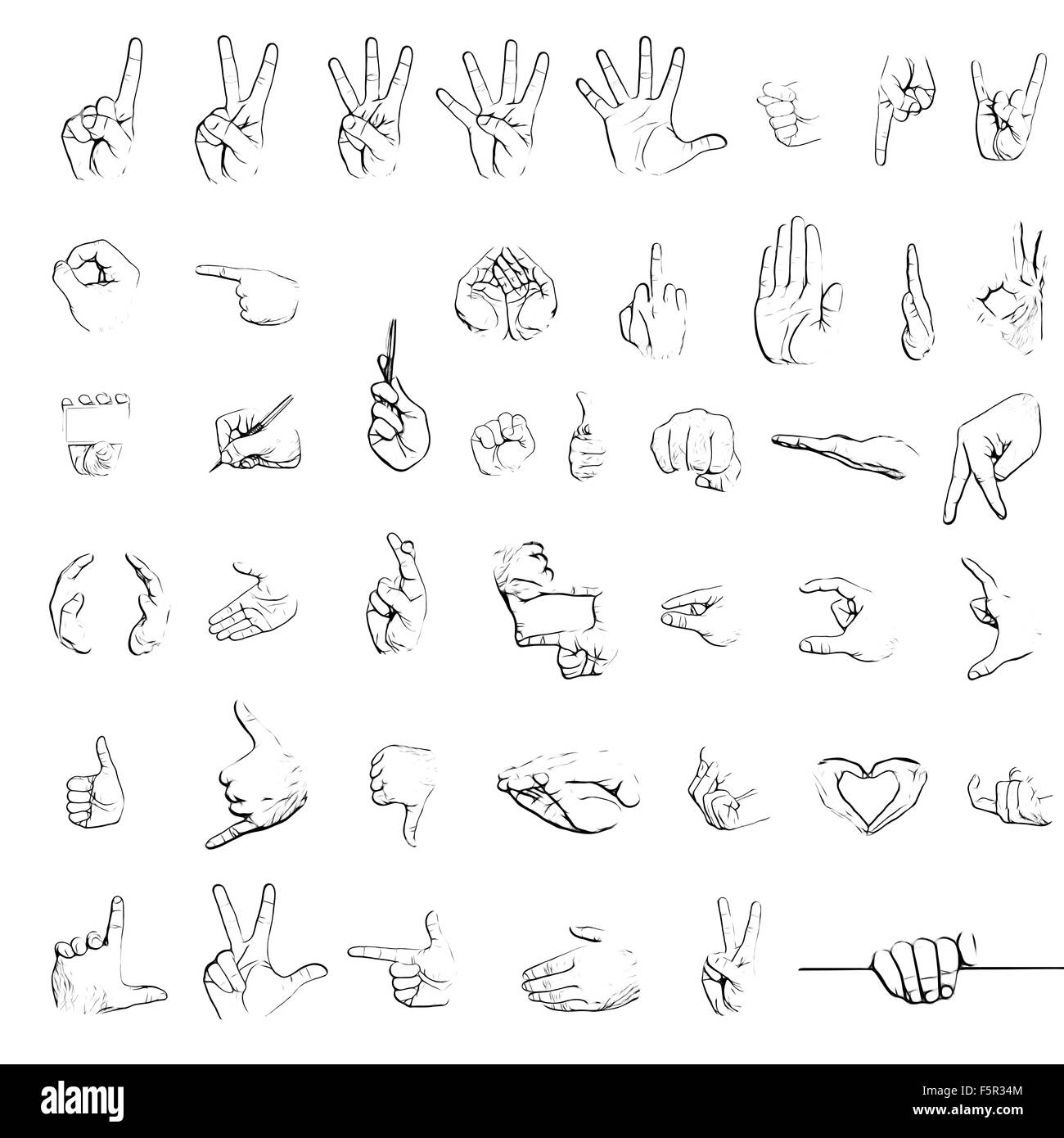 Signes de la main Banque de photographies et d’images à haute ...