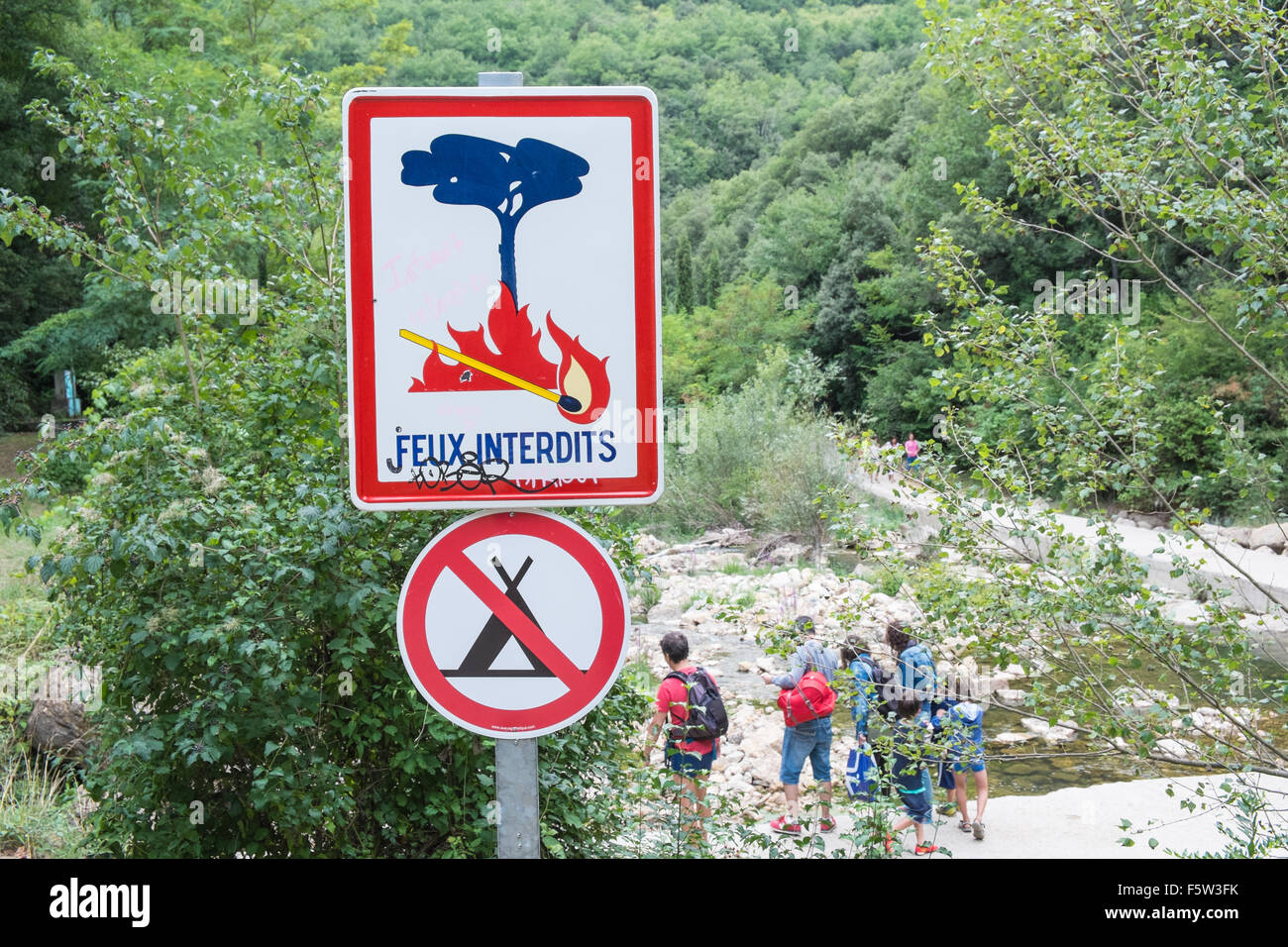 Fire,signer,danger,Rennes les Bains,France,French,feu de forêt, les ...