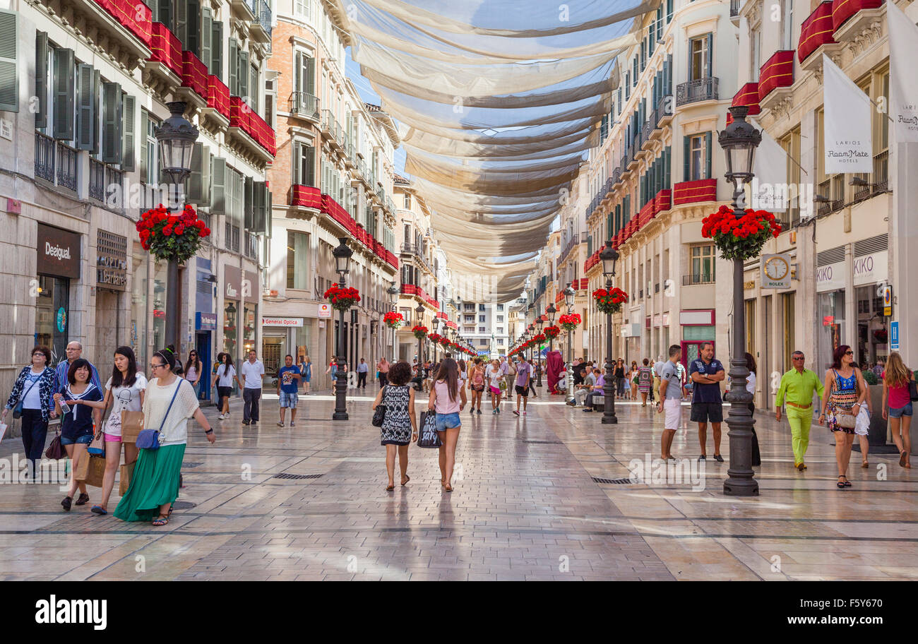 Calle Marques de Larios ombragée rue piétonne, Malaga les plus branchés ...