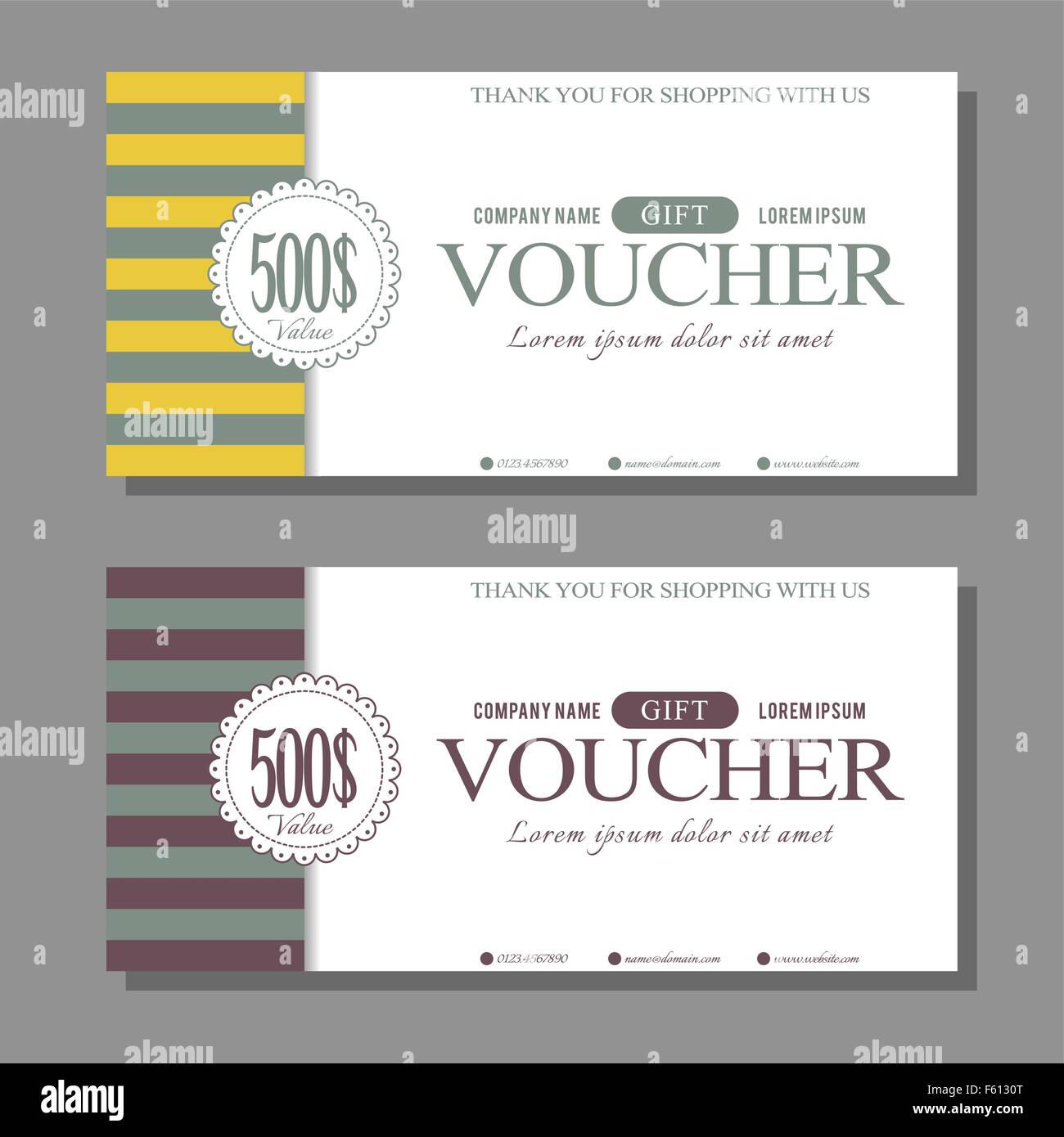 Vintage gift voucher template Banque d'images vectorielles - Alamy
