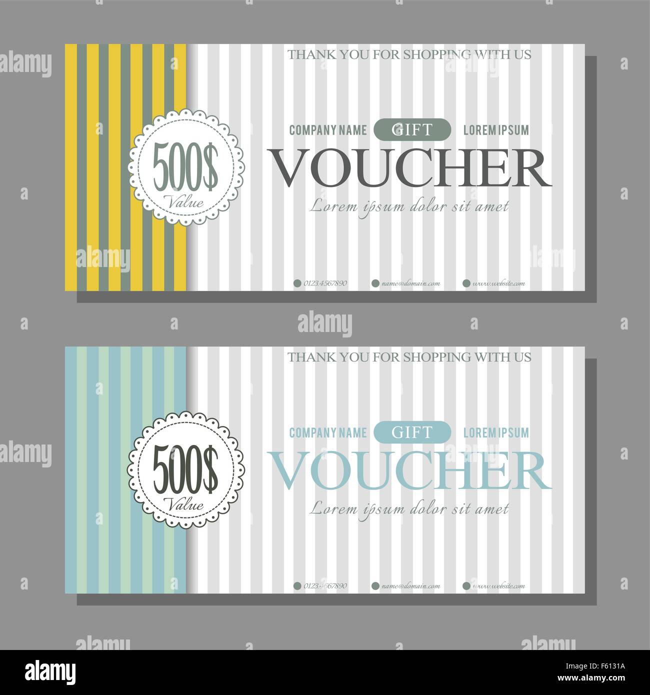 Vintage gift voucher template Banque d'images vectorielles - Alamy