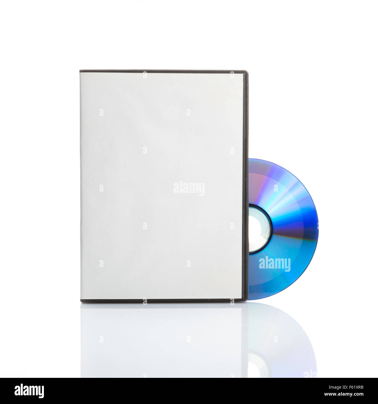 Dvd vierge avec couvercle sur fond blanc Photo Stock - Alamy
