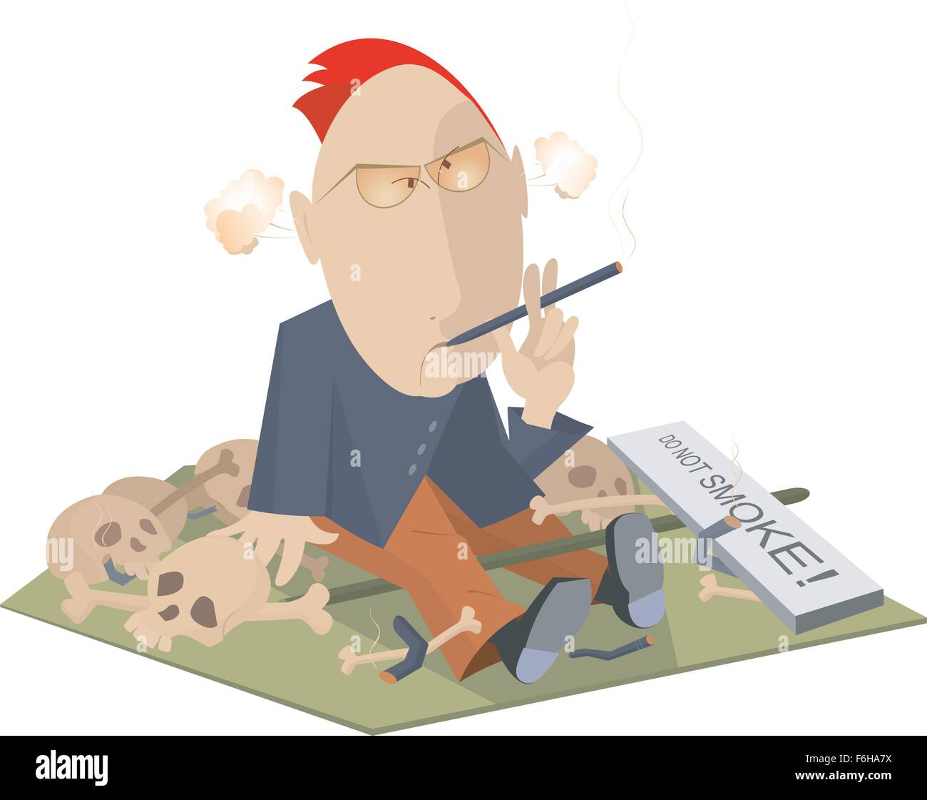 Humour de cigarette Banque d'images vectorielles - Alamy