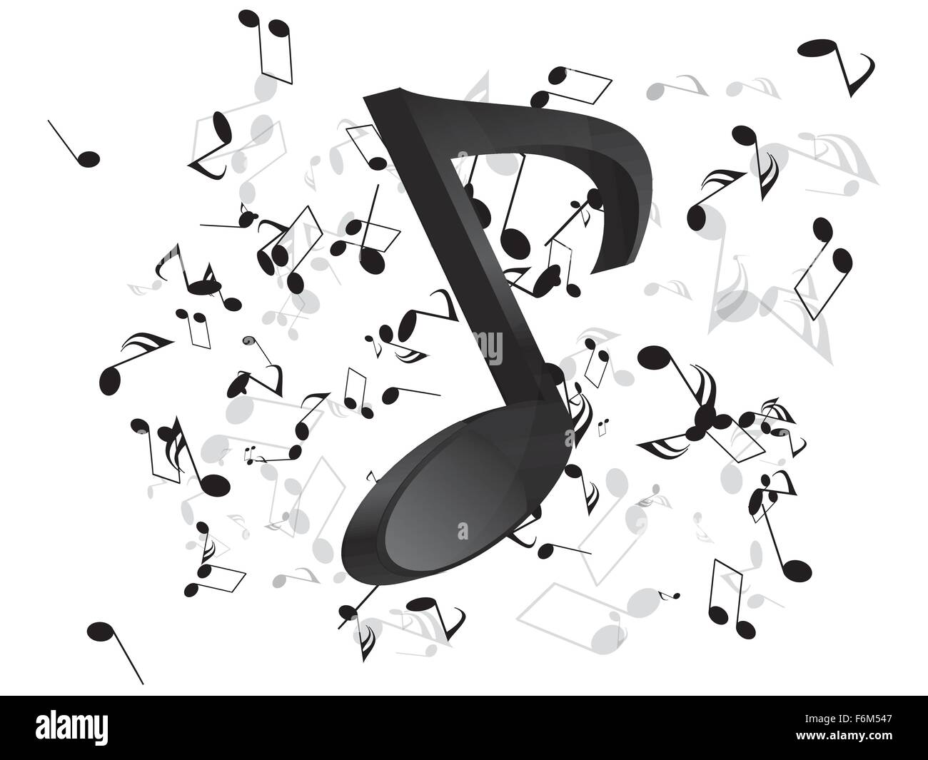 Music notes collection of sheet music Banque de photographies et d ...