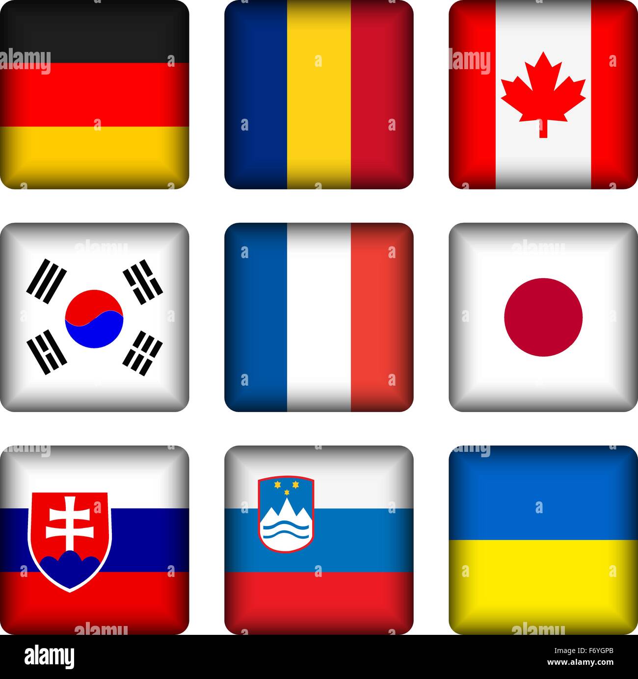 Ensemble de drapeaux Banque d'images vectorielles - Alamy