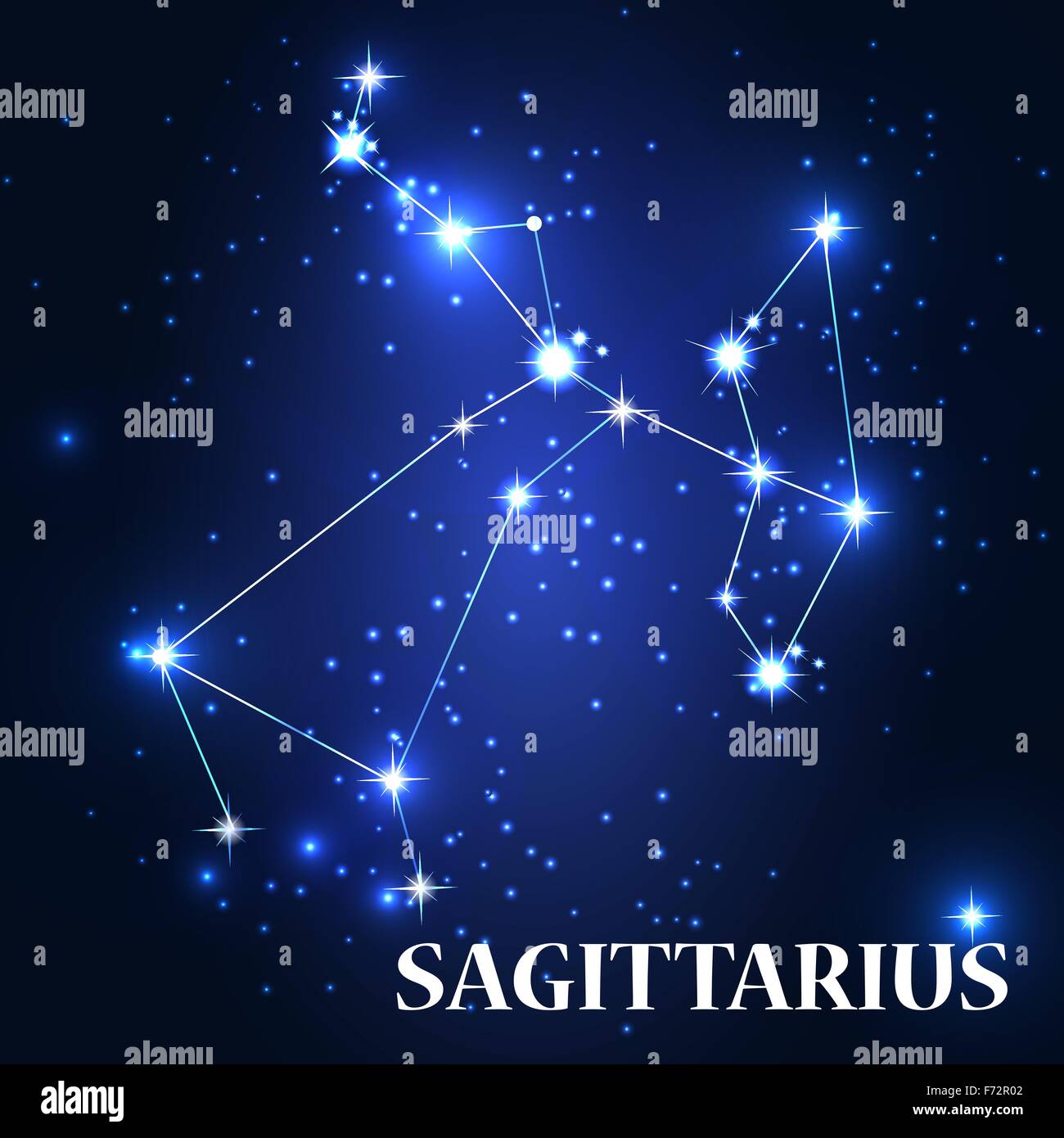 Symbole. Zodiaque Sagittaire chanter. Vector Illustration Image ...