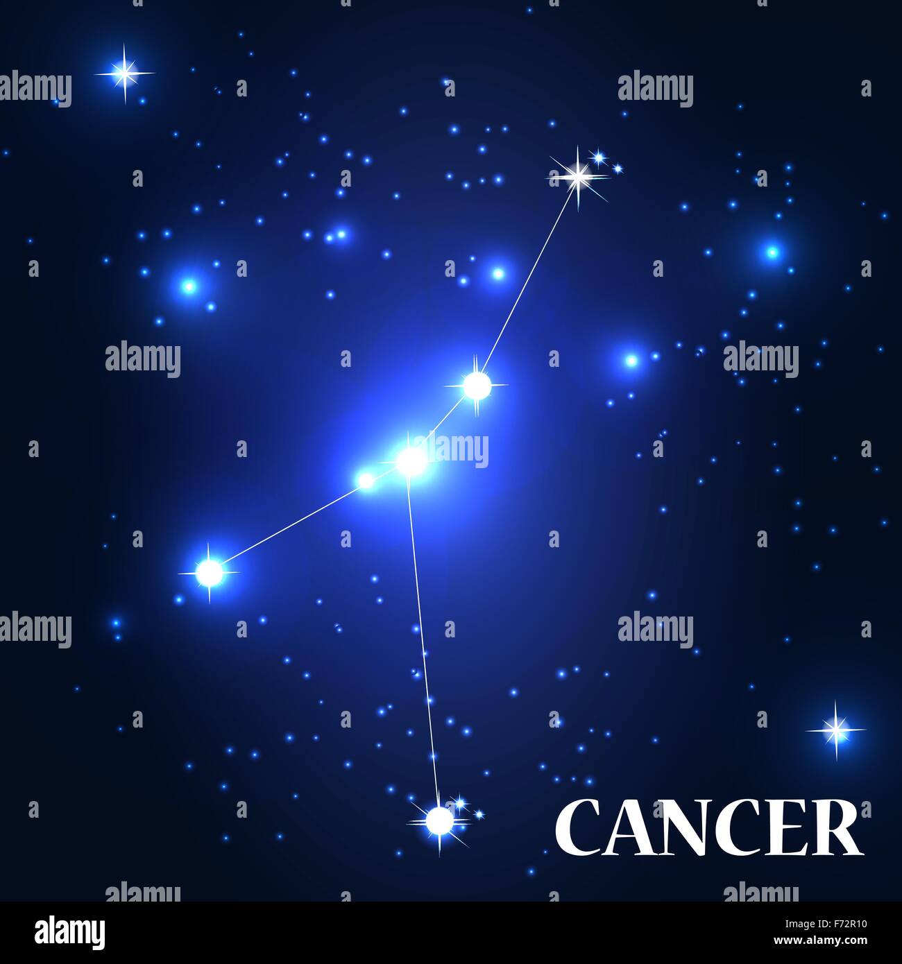 Symbole. Signe astrologique Cancer. Vector Illustration Image ...