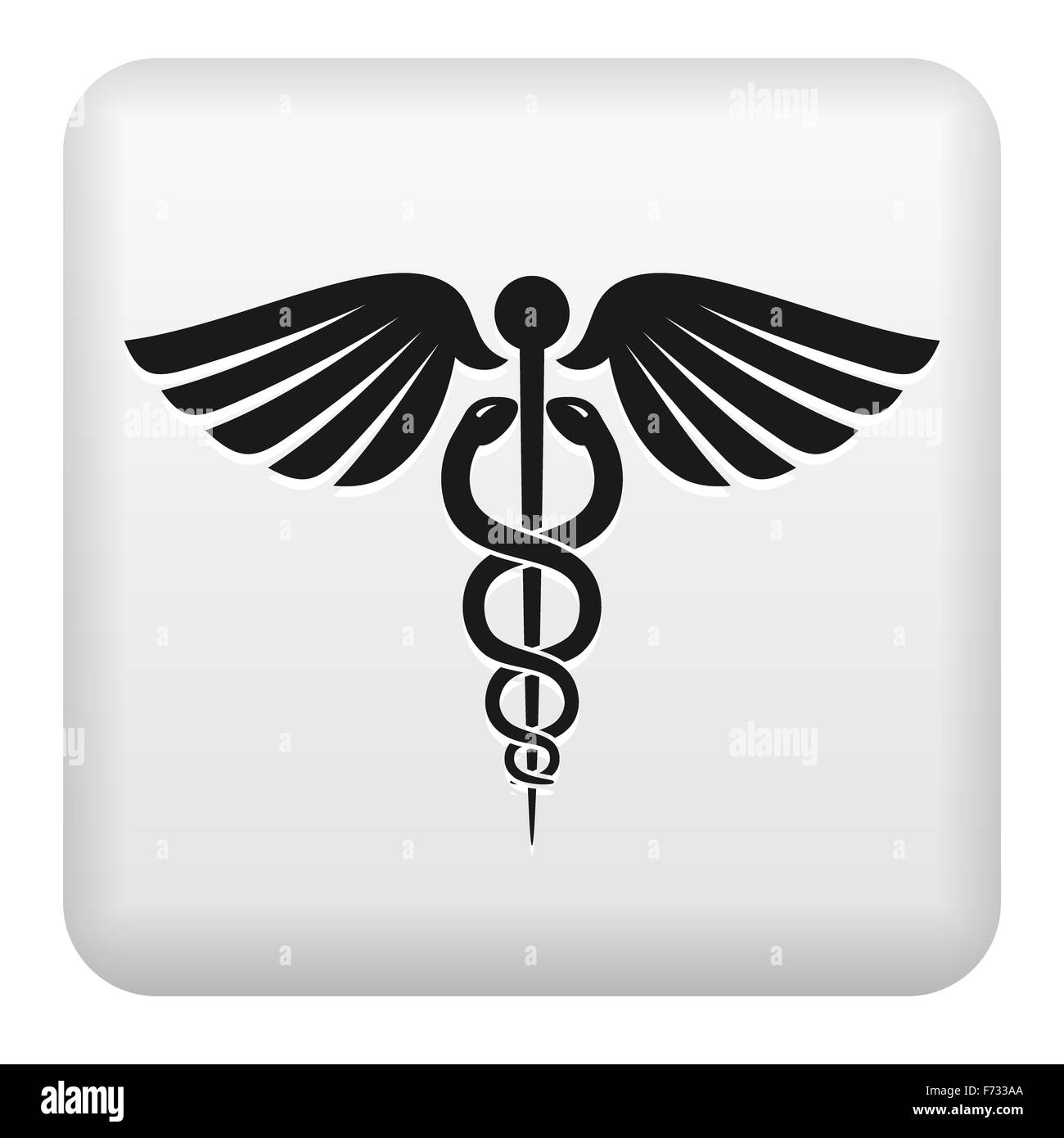 Caduceus medical symbol vector icon Banque de photographies et d’images ...