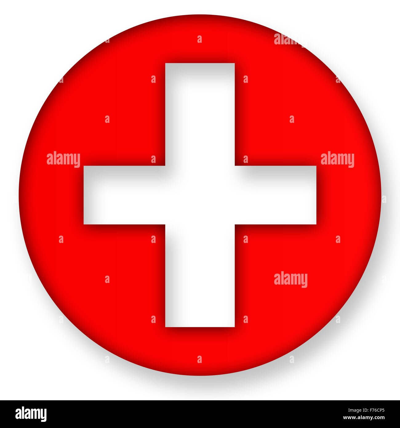 Symbole croix rouge cercle Banque de photographies et d’images à haute ...