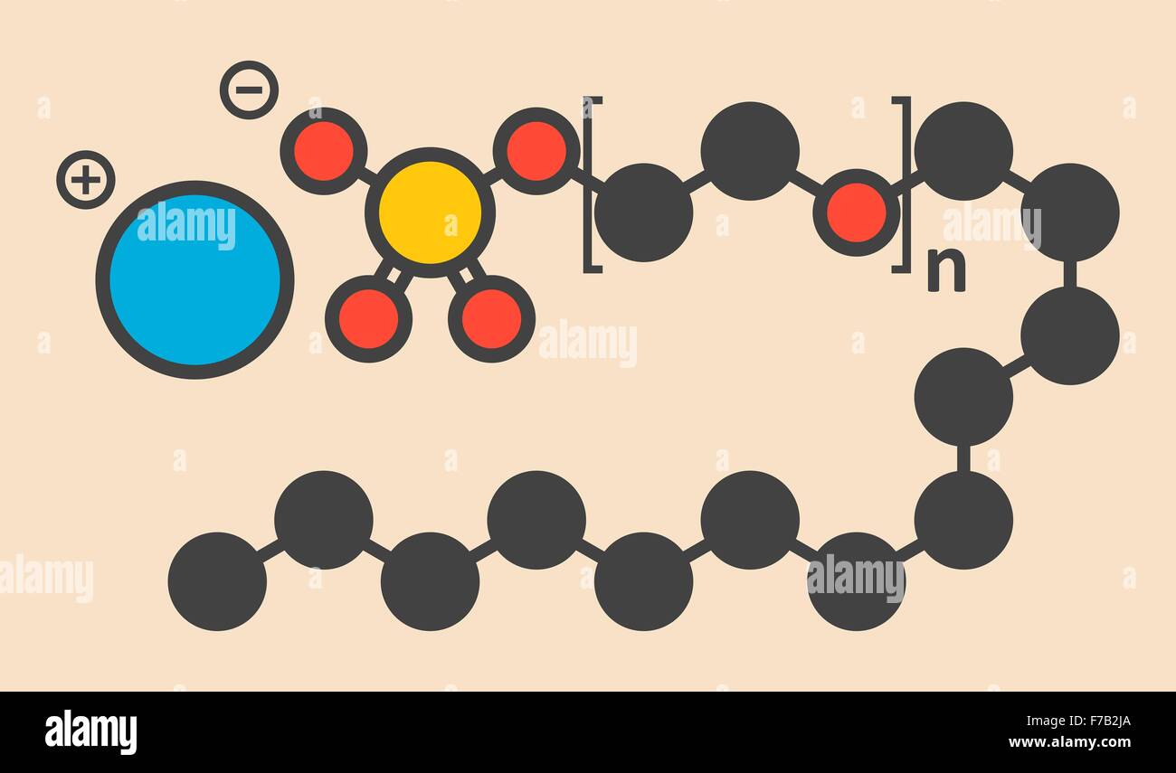 Structure chimique du sulfate de sodium Banque de photographies et d ...