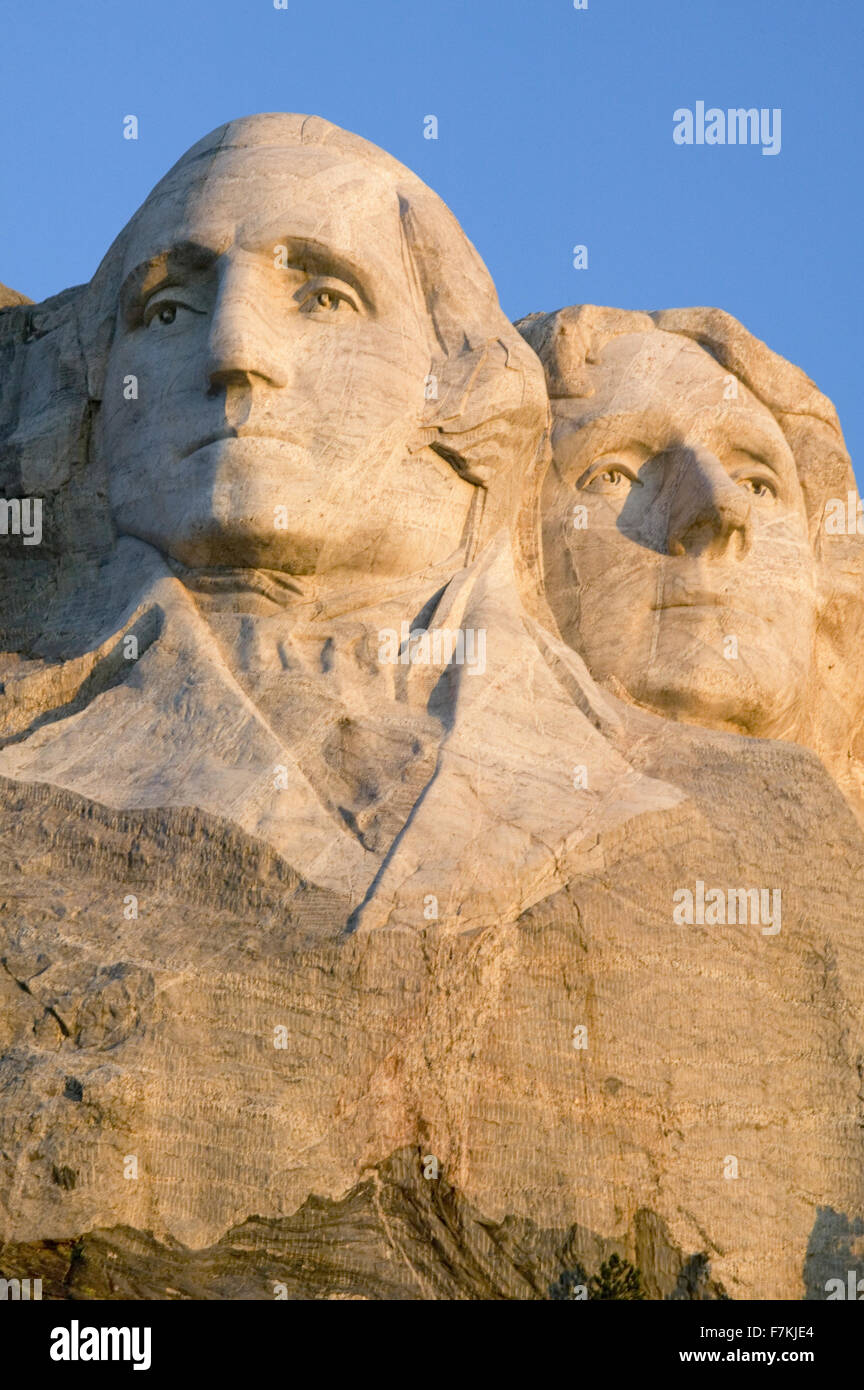 Lever du soleil sur les Présidents George Washington, Thomas Jefferson ...