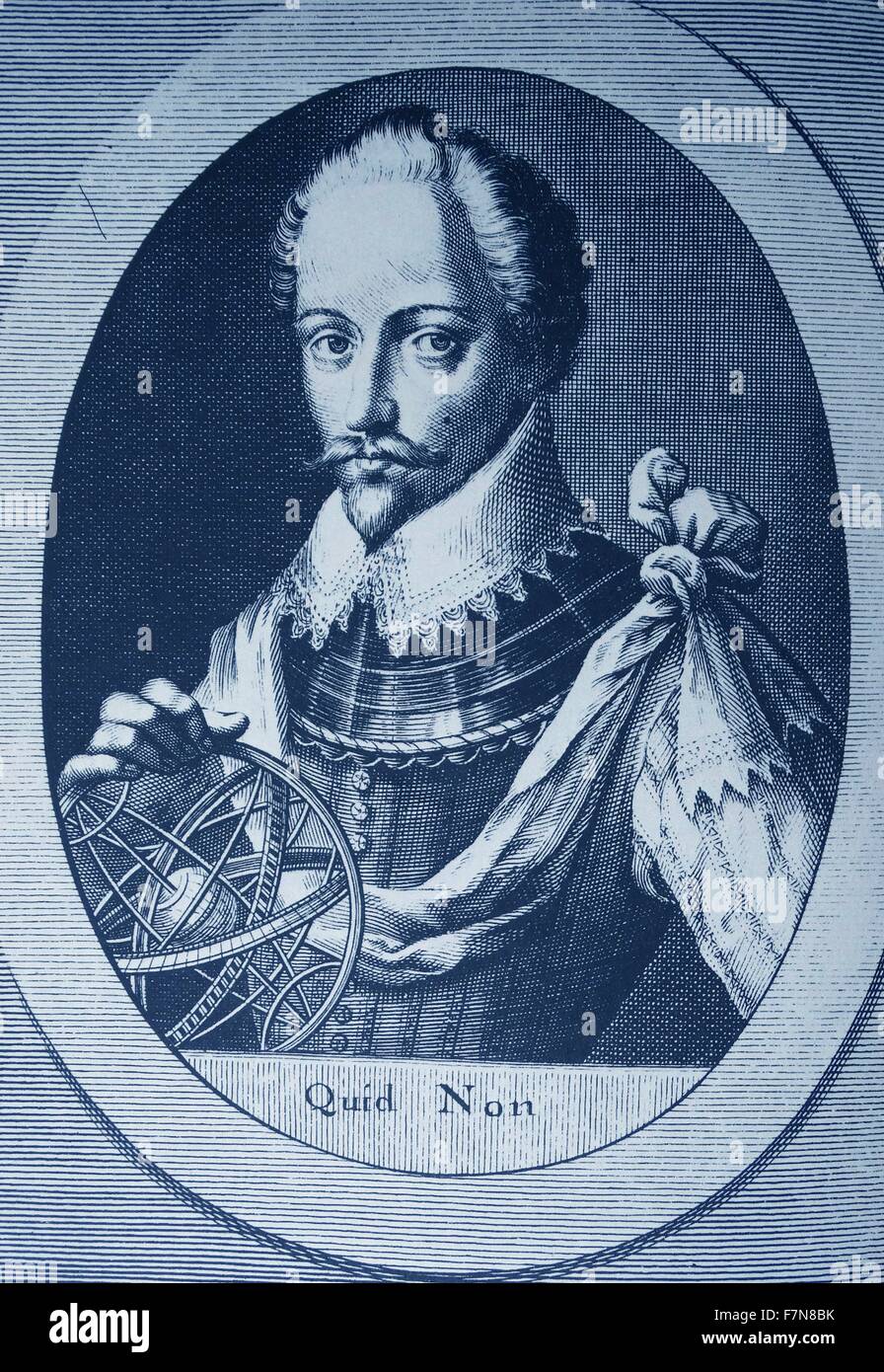 Portrait de Sir Humphrey Gilbert de Devon (1539-1582) le demi-frère de ...