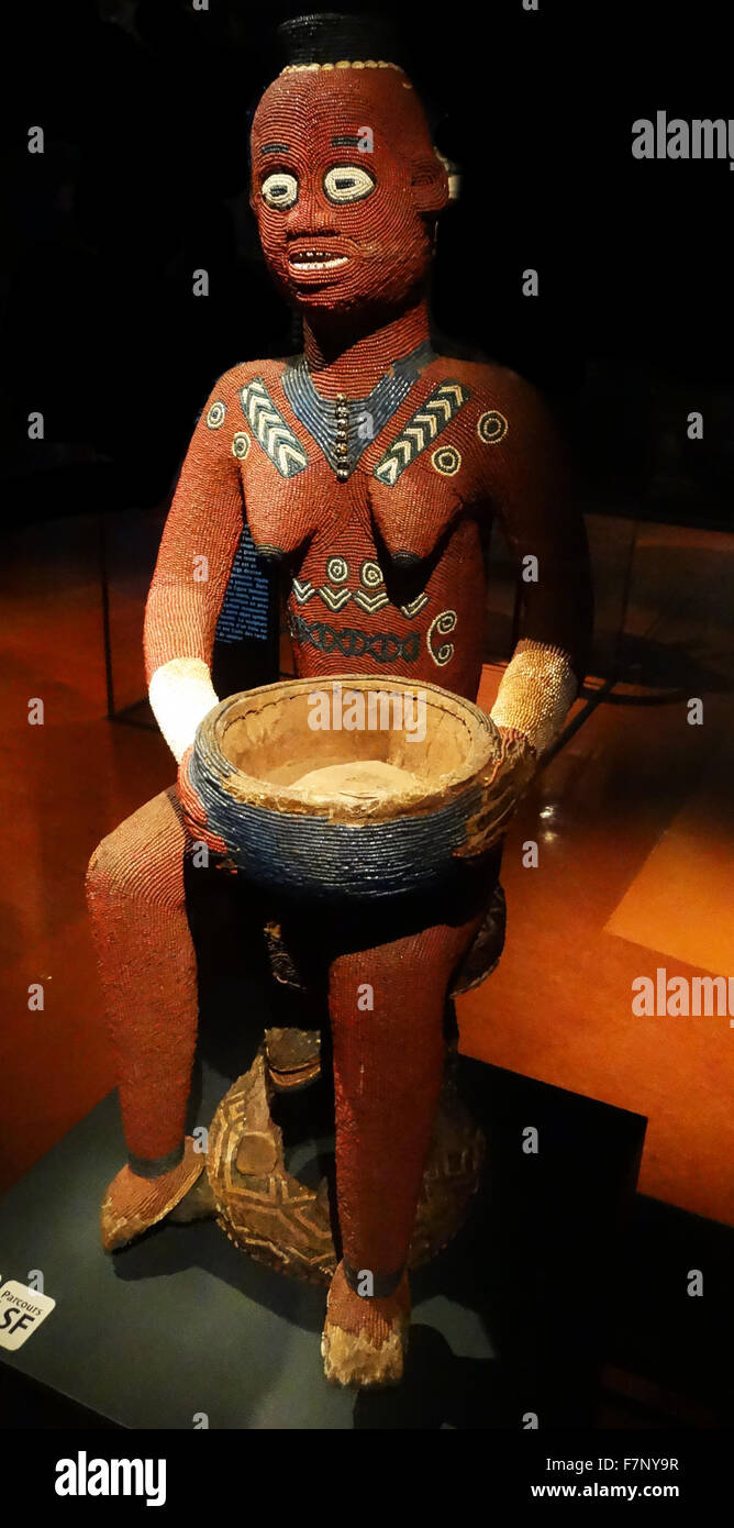 Statue Royale en bois du Cameroun, République du Cameroun, l'Afrique ...