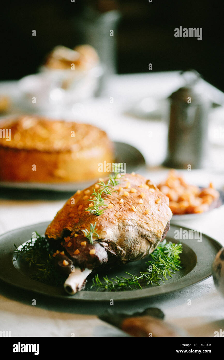 Recipe mutton roast Banque de photographies et d’images à haute ...