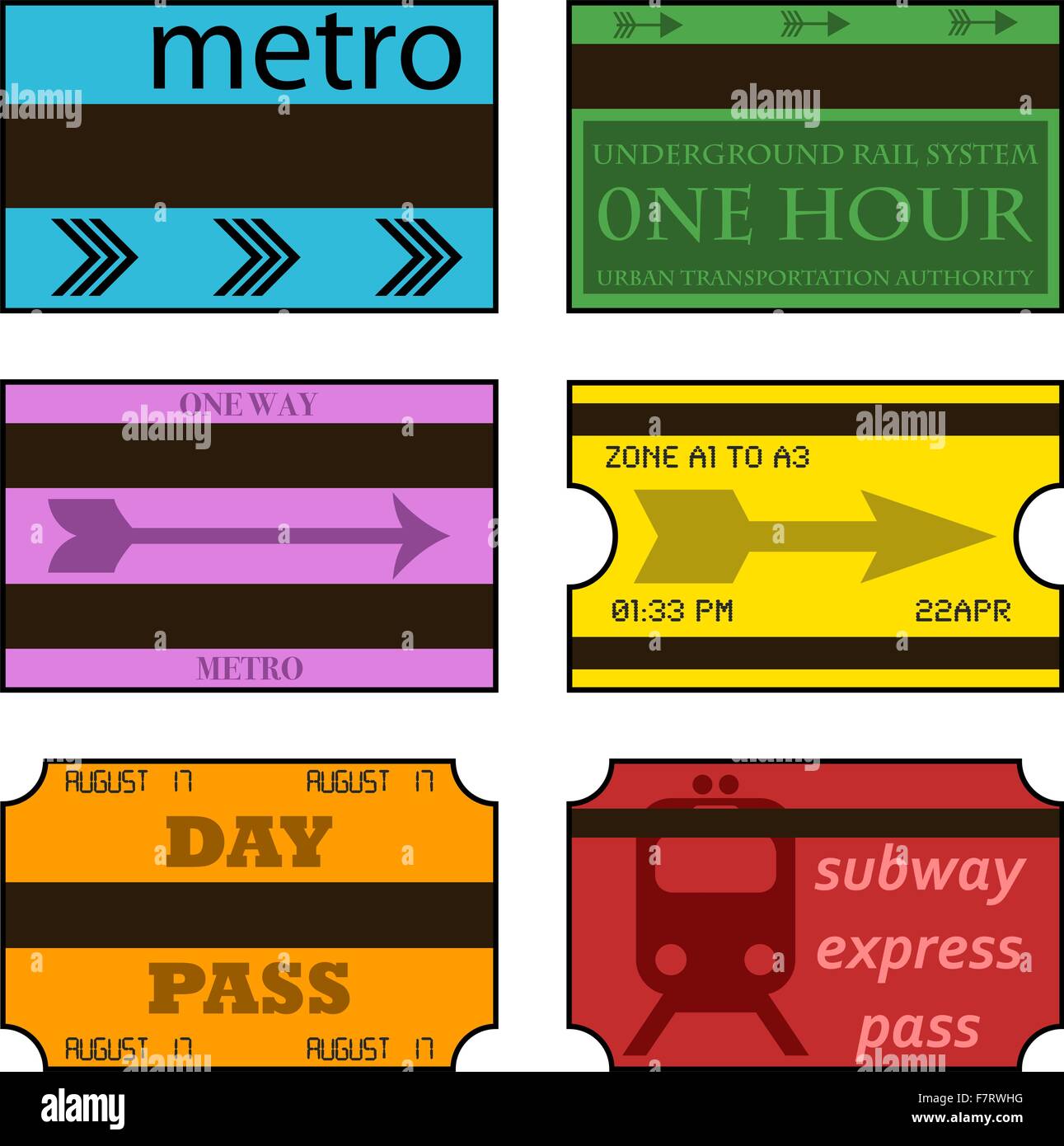 Ticket train Banque d'images vectorielles - Alamy