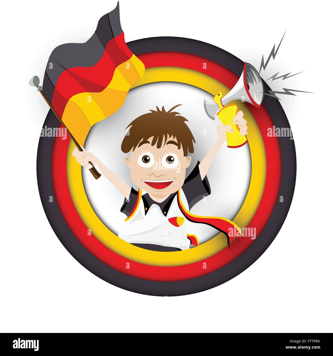 German flag icon cartoon Banque d'images vectorielles - Alamy