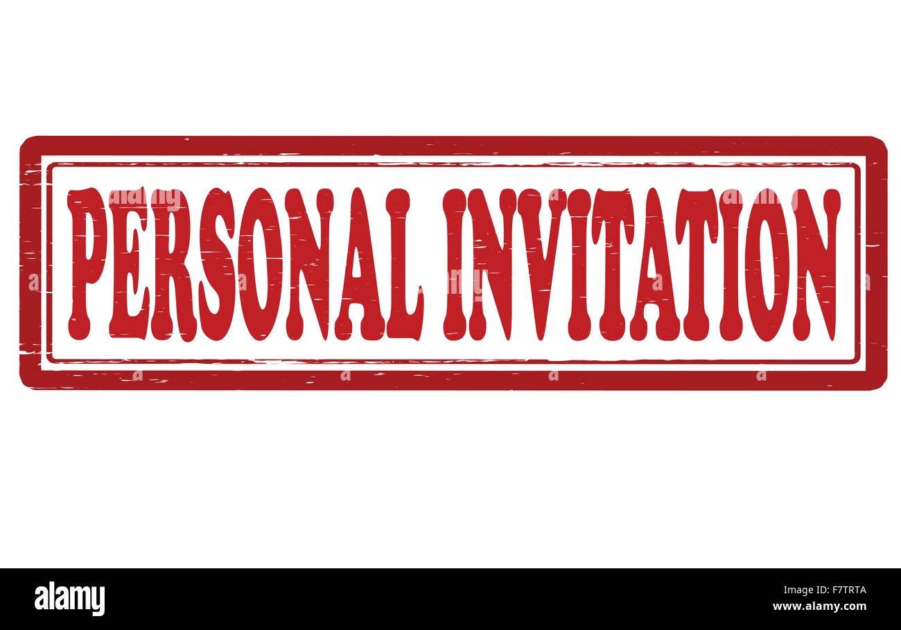 Tampon invitation Banque d'images vectorielles - Alamy