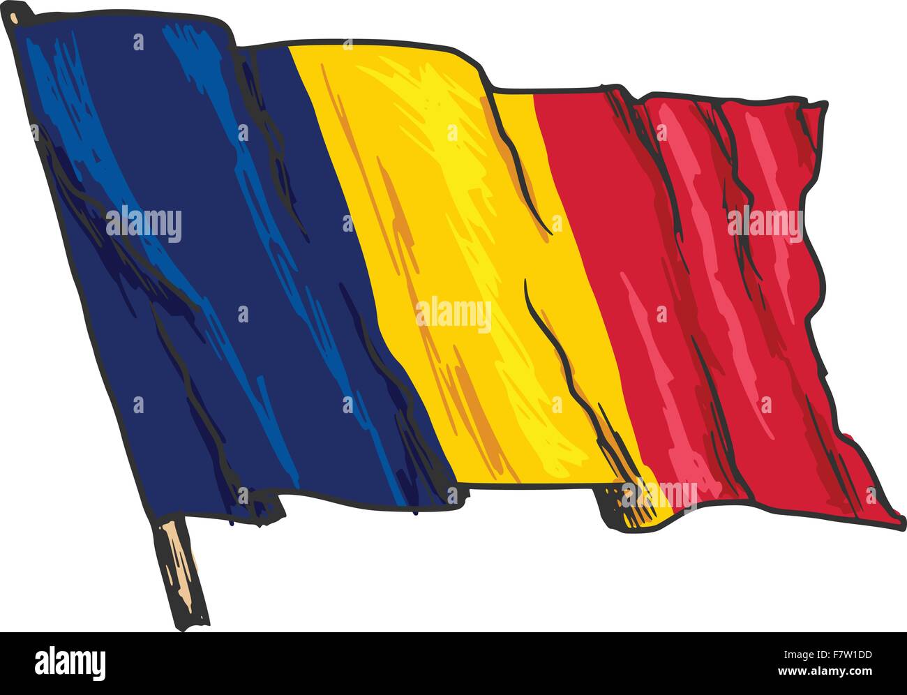 Drapeau chad Banque d'images vectorielles - Alamy