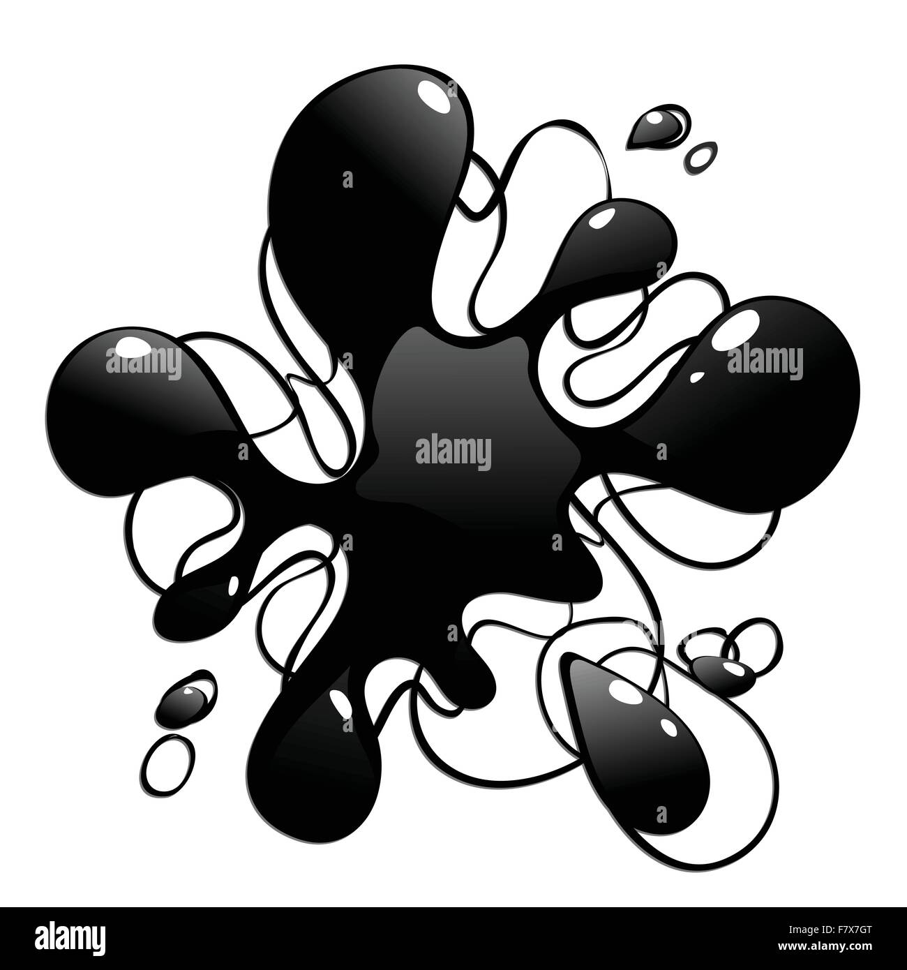 Tache noire Banque d'images vectorielles - Alamy