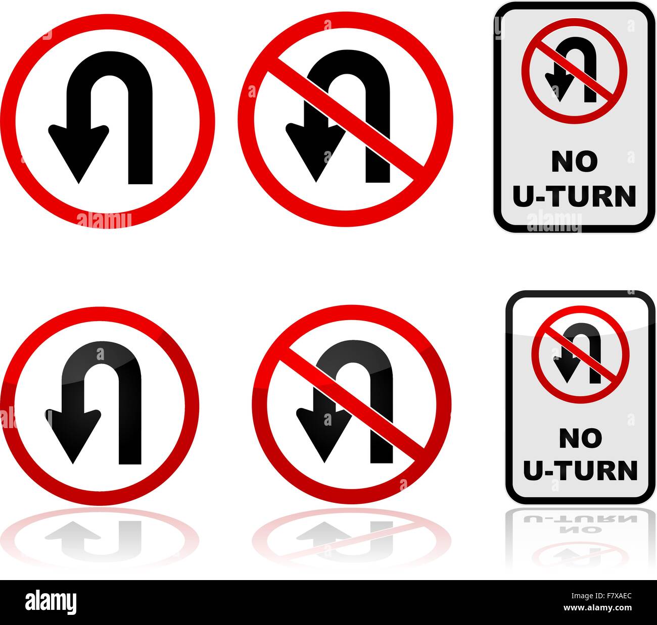 Tourner les signes Banque d'images vectorielles - Alamy