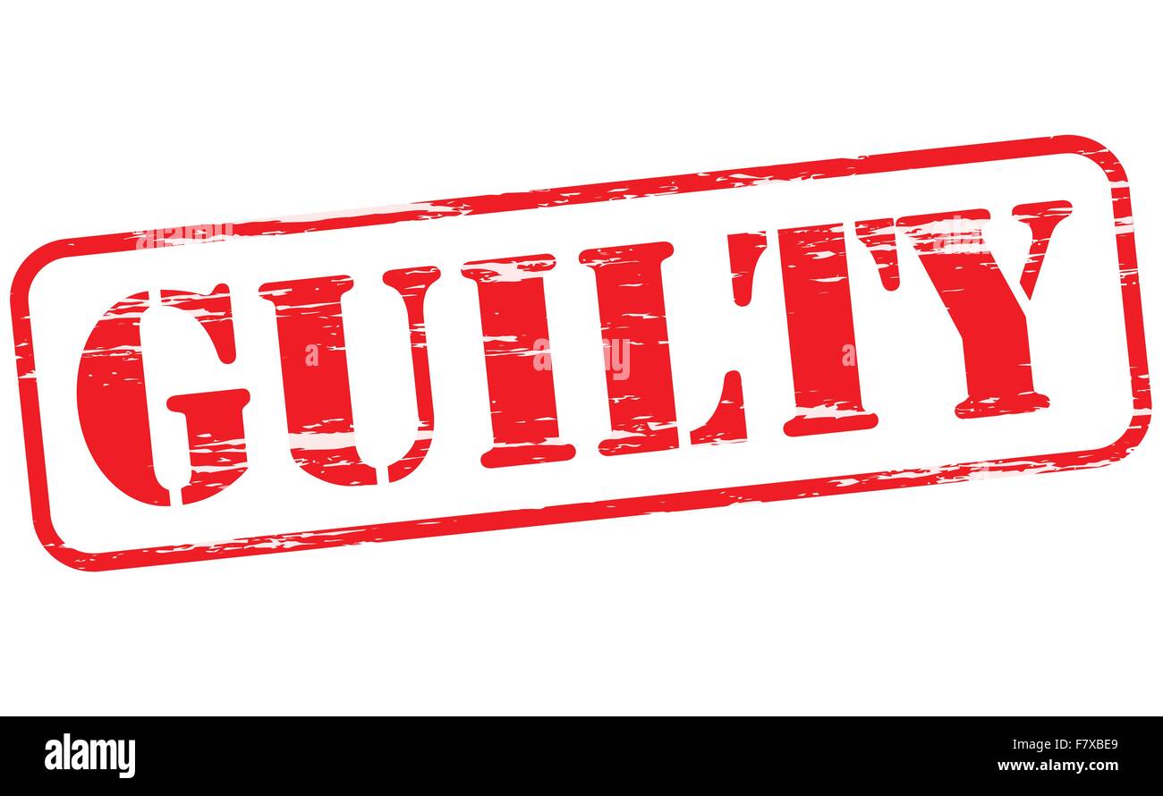 Timbre coupable Banque d'images vectorielles - Alamy