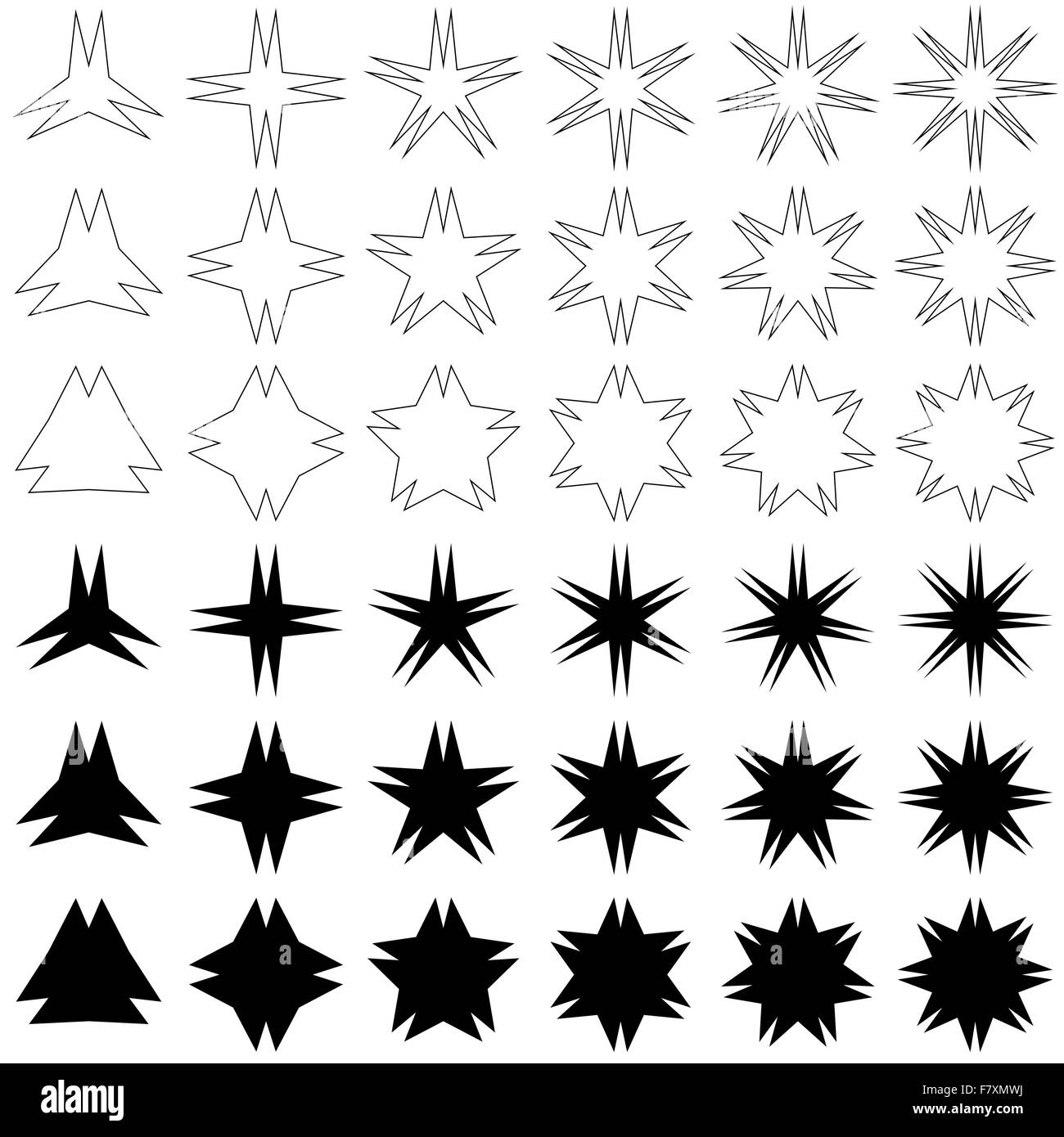 Symbole étoile Banque d'images noir et blanc - Alamy