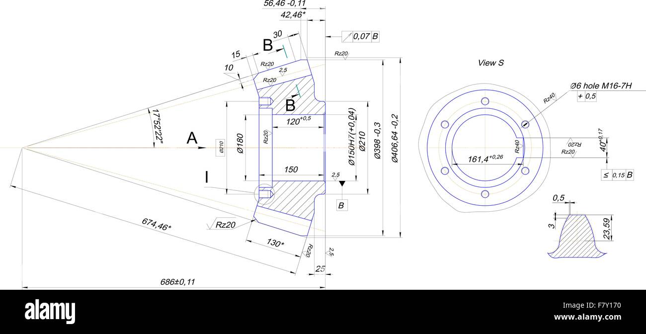 Dessin technique. Le pignon Image Vectorielle Stock - Alamy