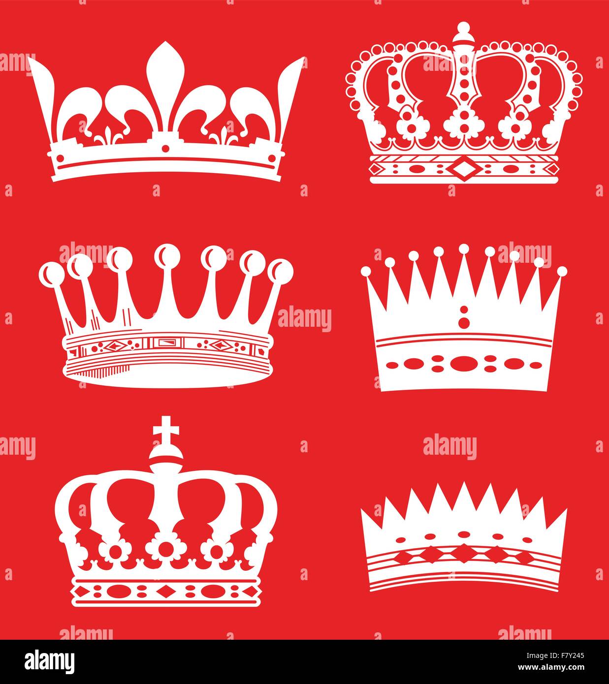 Couronnes roi et reine Banque d'images vectorielles - Alamy