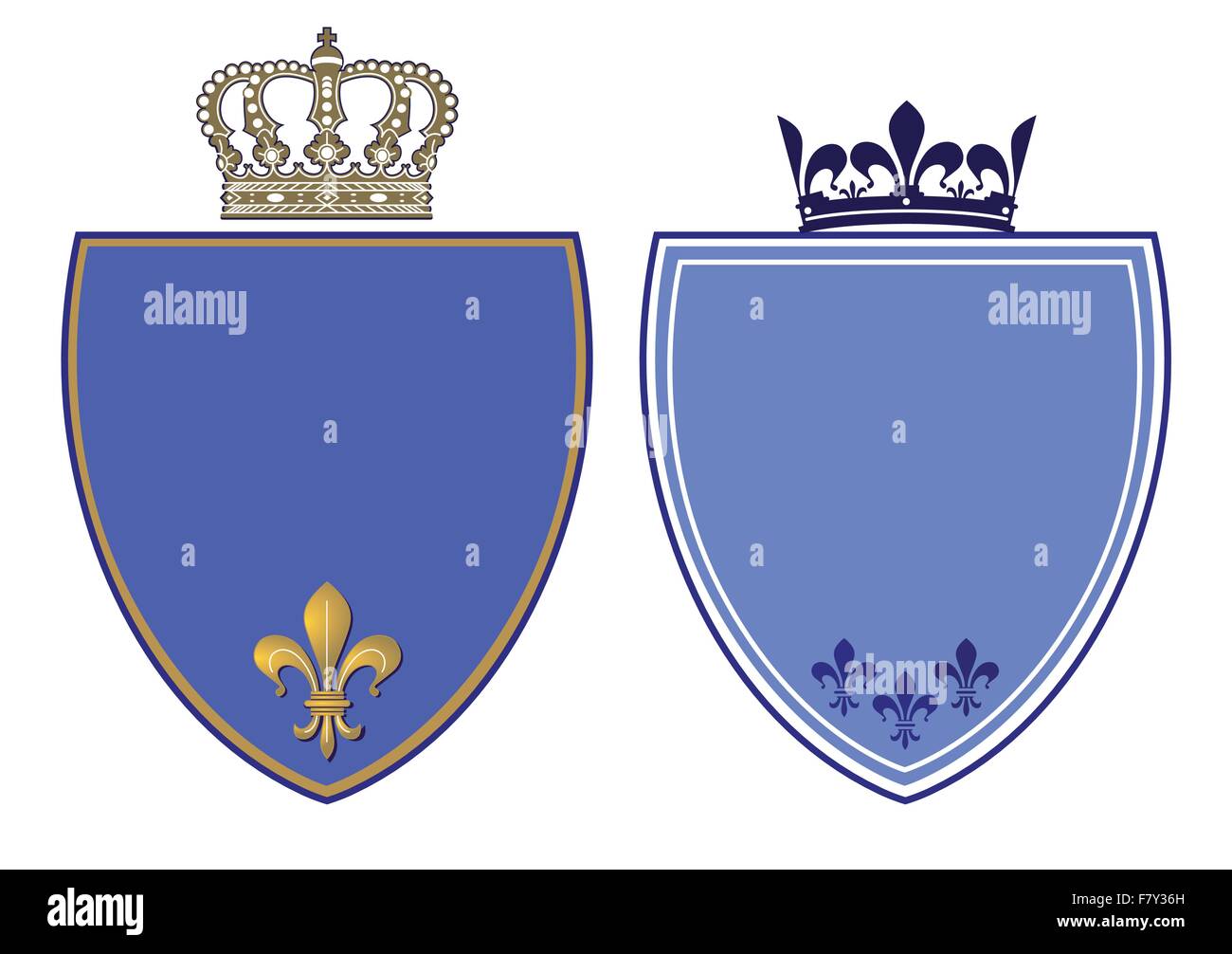 Signe avec blason Banque d'images vectorielles - Alamy