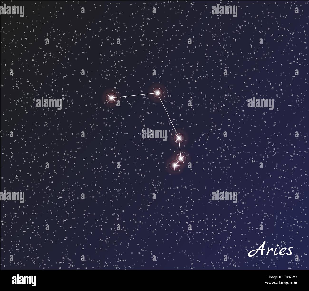Constellation du zodiaque belier Banque de photographies et d’images à ...