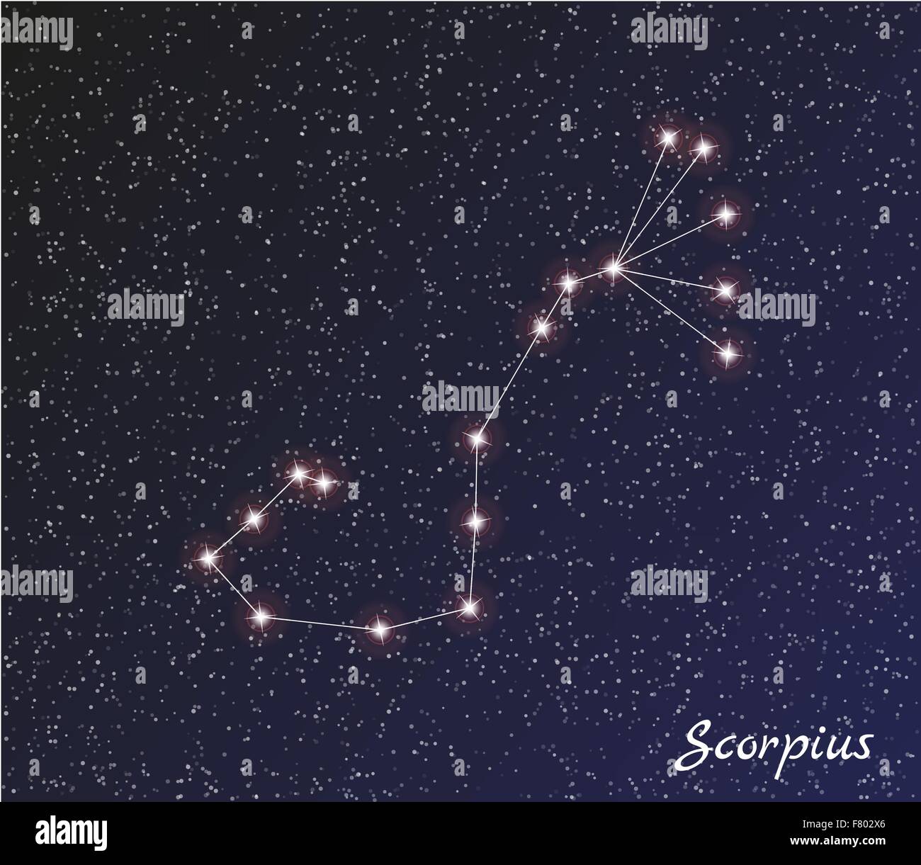 Constellation scorpius stars astronomy Banque d'images vectorielles - Alamy