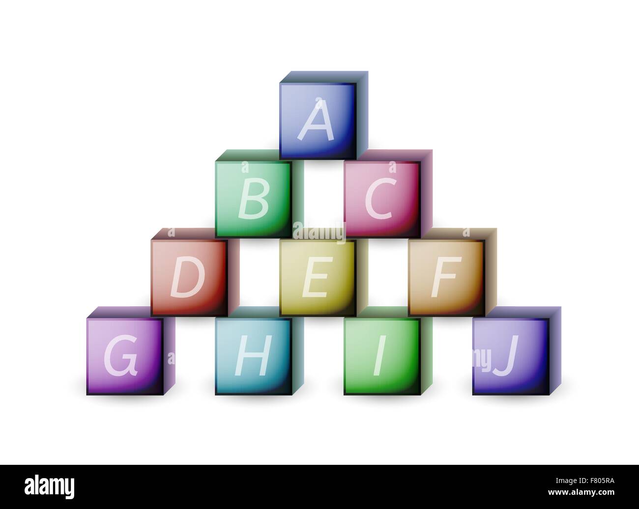Lettres de cube Banque d'images détourées - Alamy