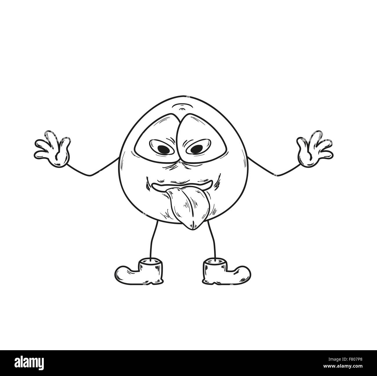 Smiley emoticon facial expression angry Banque de photographies et d ...
