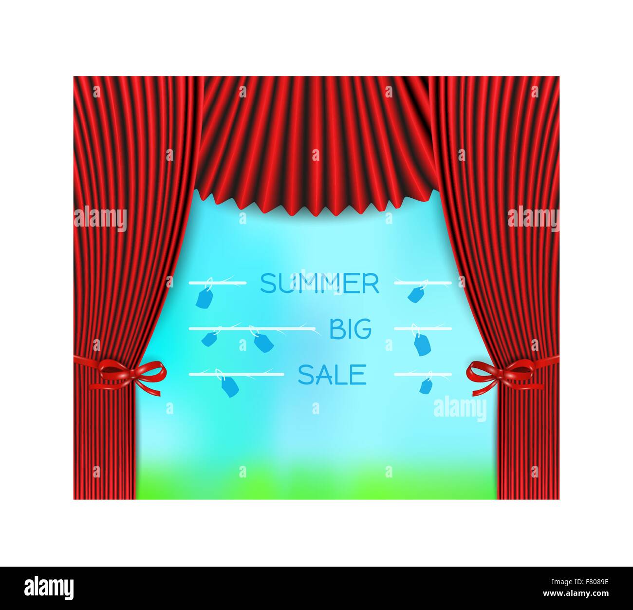 Rideau de scene rouge Banque d'images vectorielles - Alamy