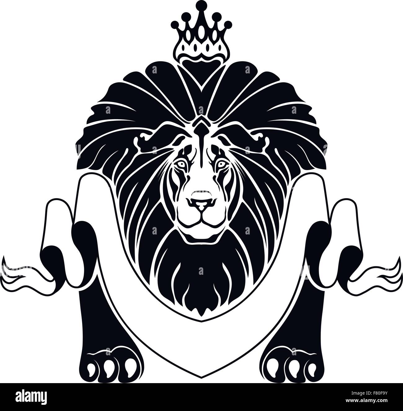 Blason lion Banque d'images vectorielles - Alamy