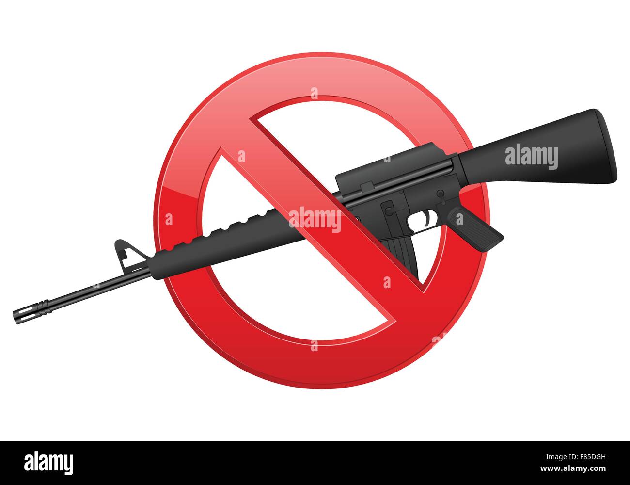Arme interdite Banque d'images vectorielles - Alamy