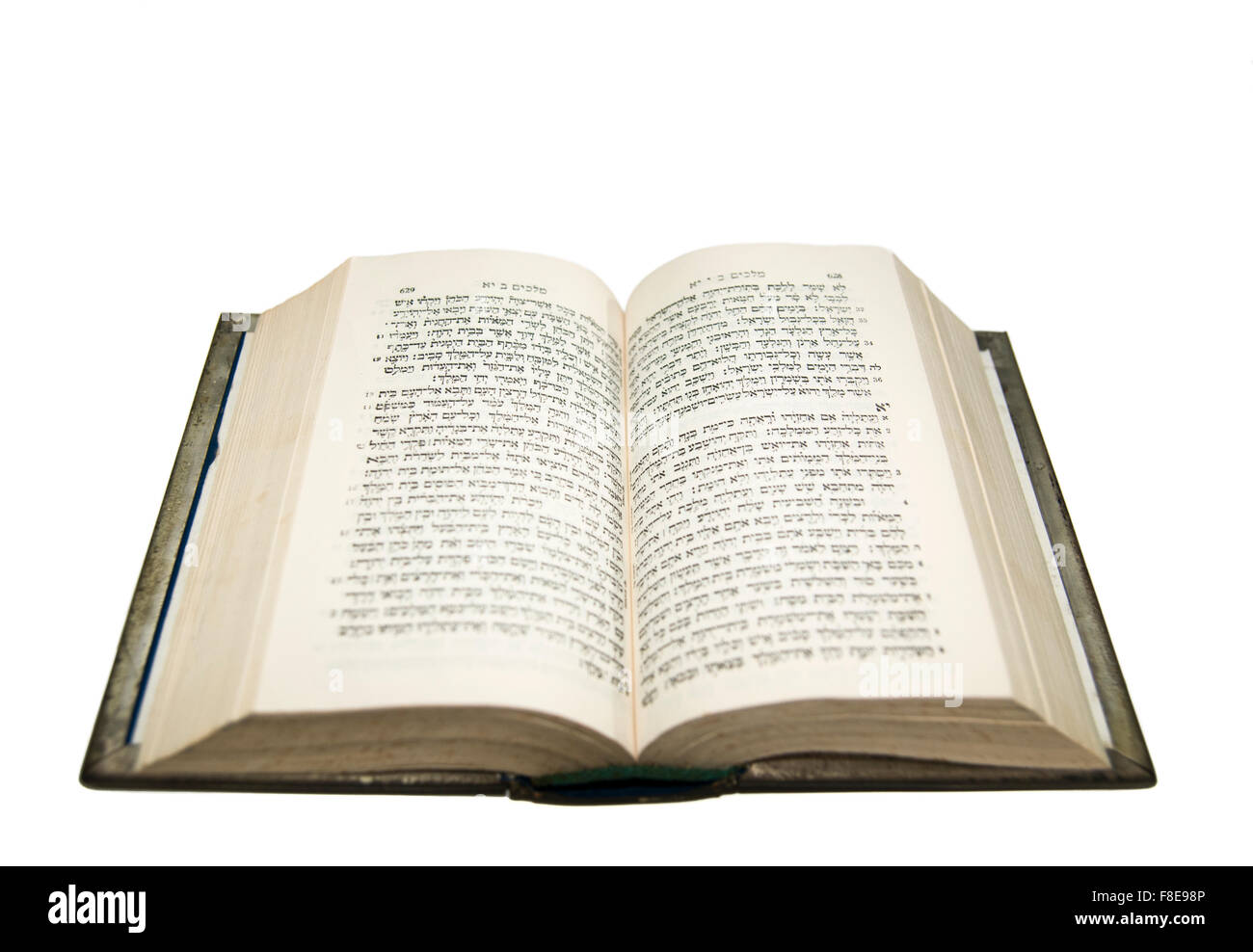 Bible ouverte avec le texte hébreu original Photo Stock - Alamy
