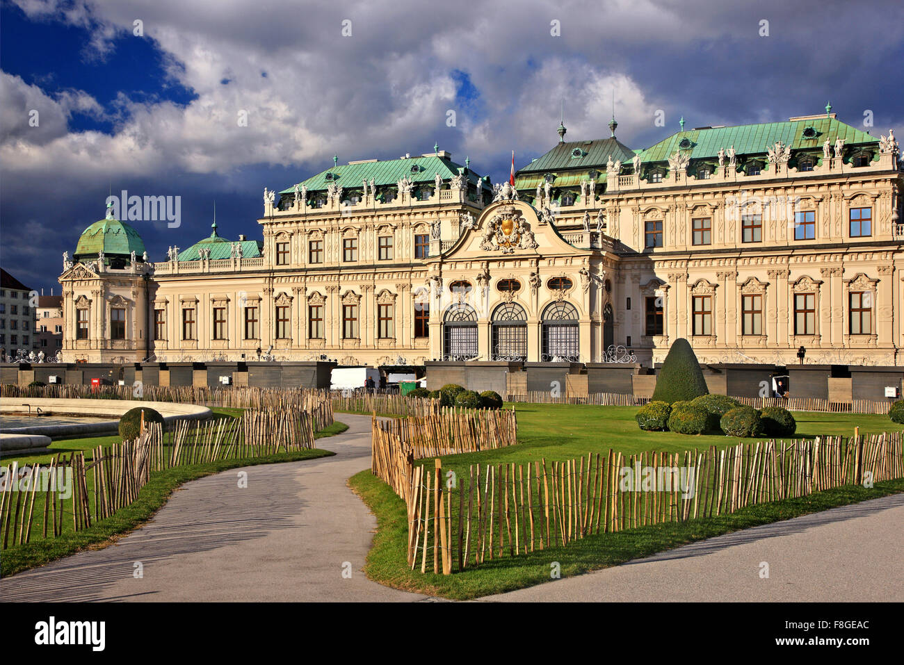Oberes ('la') Le palais du Belvédère, Vienne, Autriche Photo Stock - Alamy