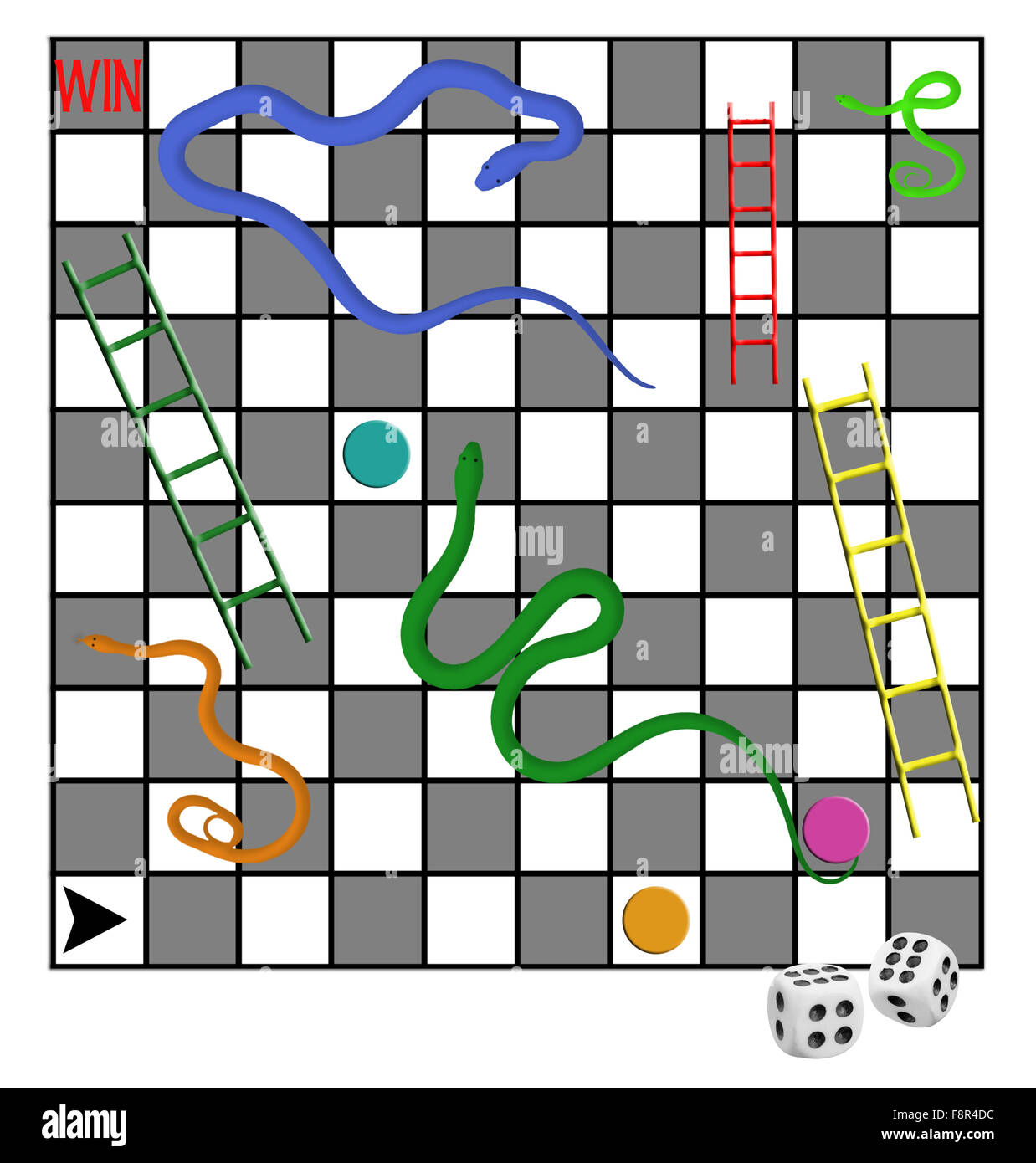 Snakes and ladders board game Banque de photographies et d’images à ...