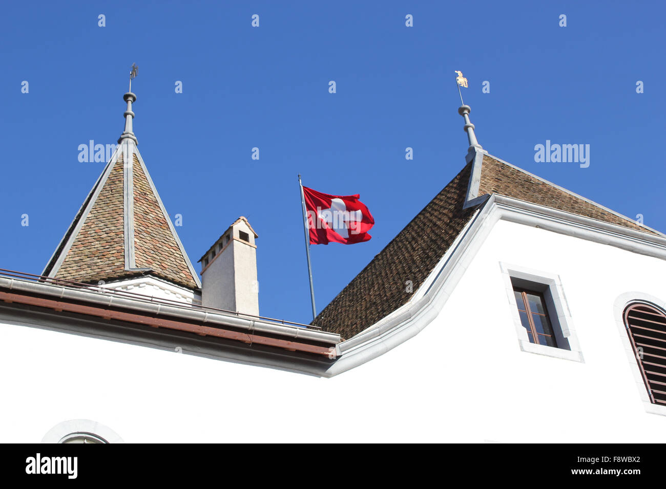 Drapeau de nyon Banque de photographies et d’images à haute résolution ...