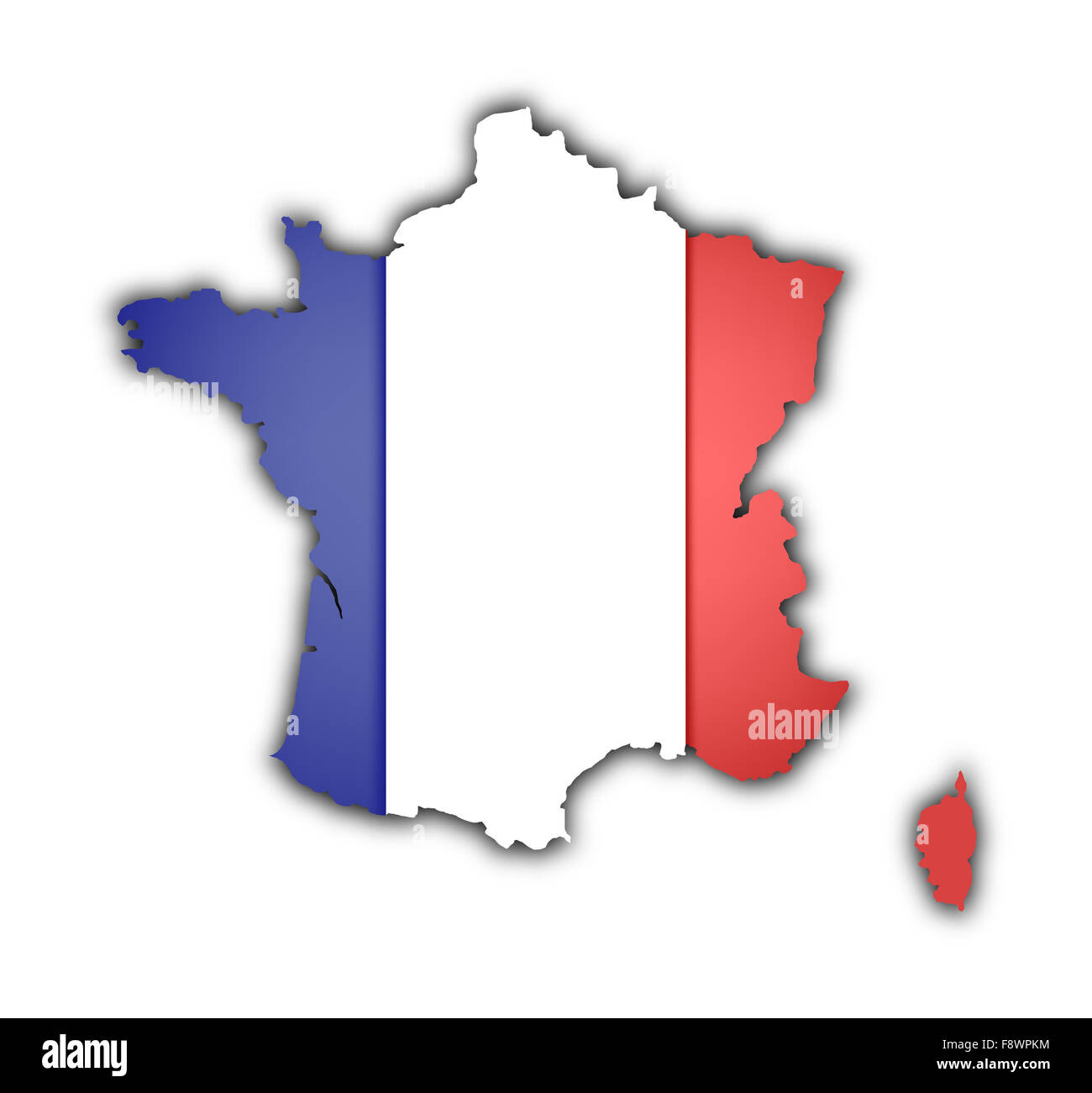 Carte et drapeau de la france Banque de photographies et d’images à haute résolution - Alamy