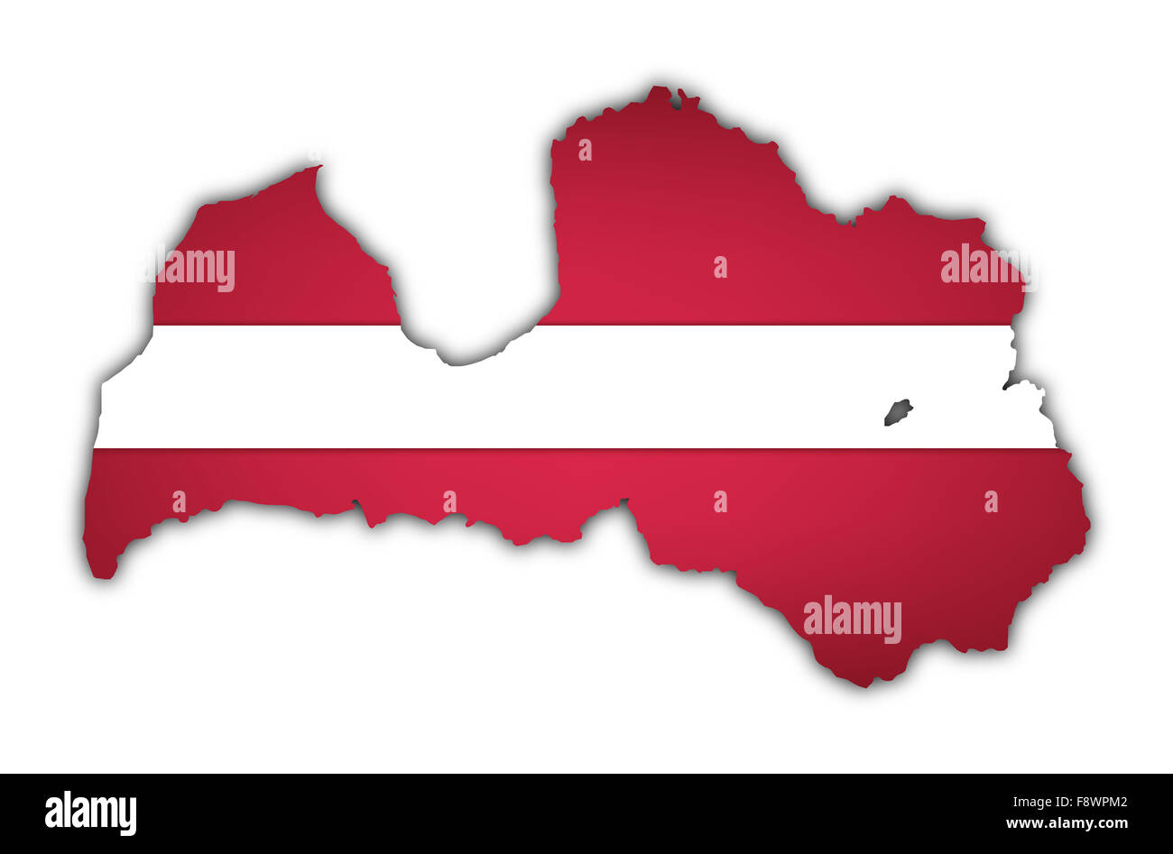 Drapeau de la carte de la lettonie Banque d'images détourées - Alamy